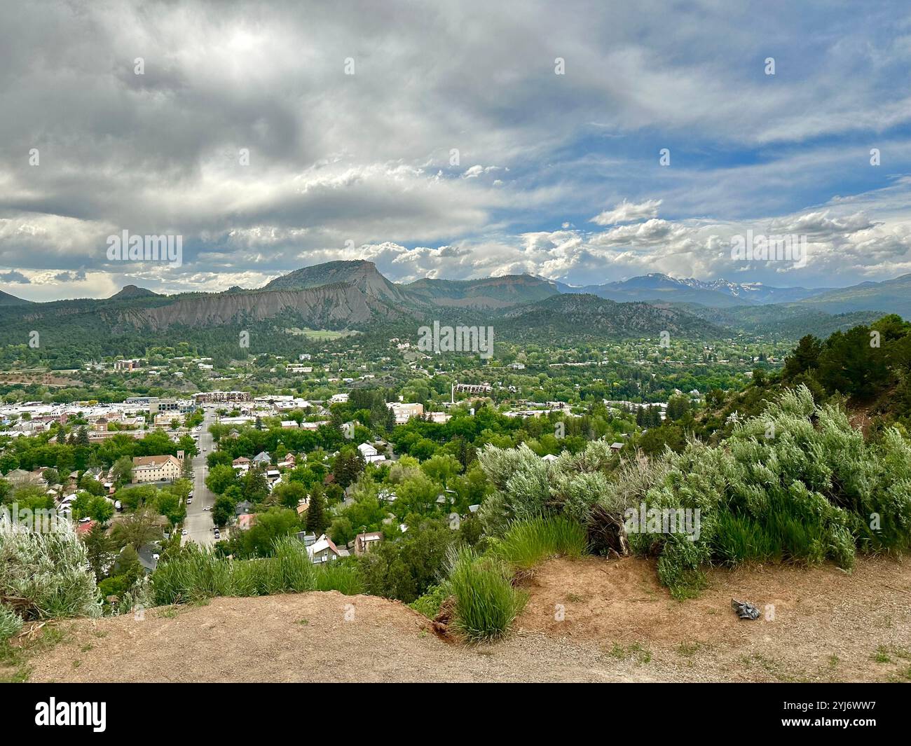 Gorgeous green view of Durango, Colorado on a sunny summer day, United ...