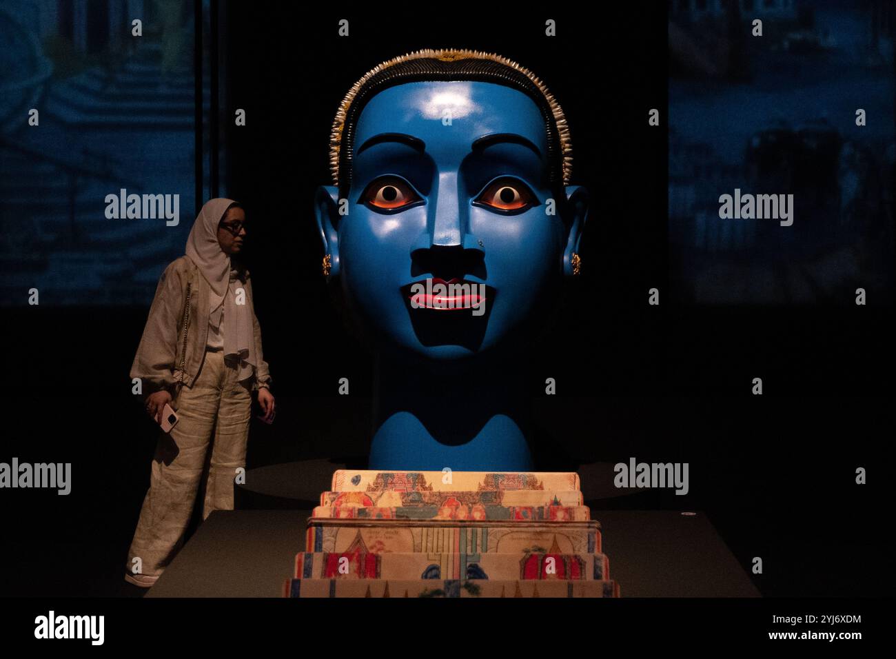 Bangkok, Thailand. 13th Nov, 2024. A visitor looking at The artwork ...