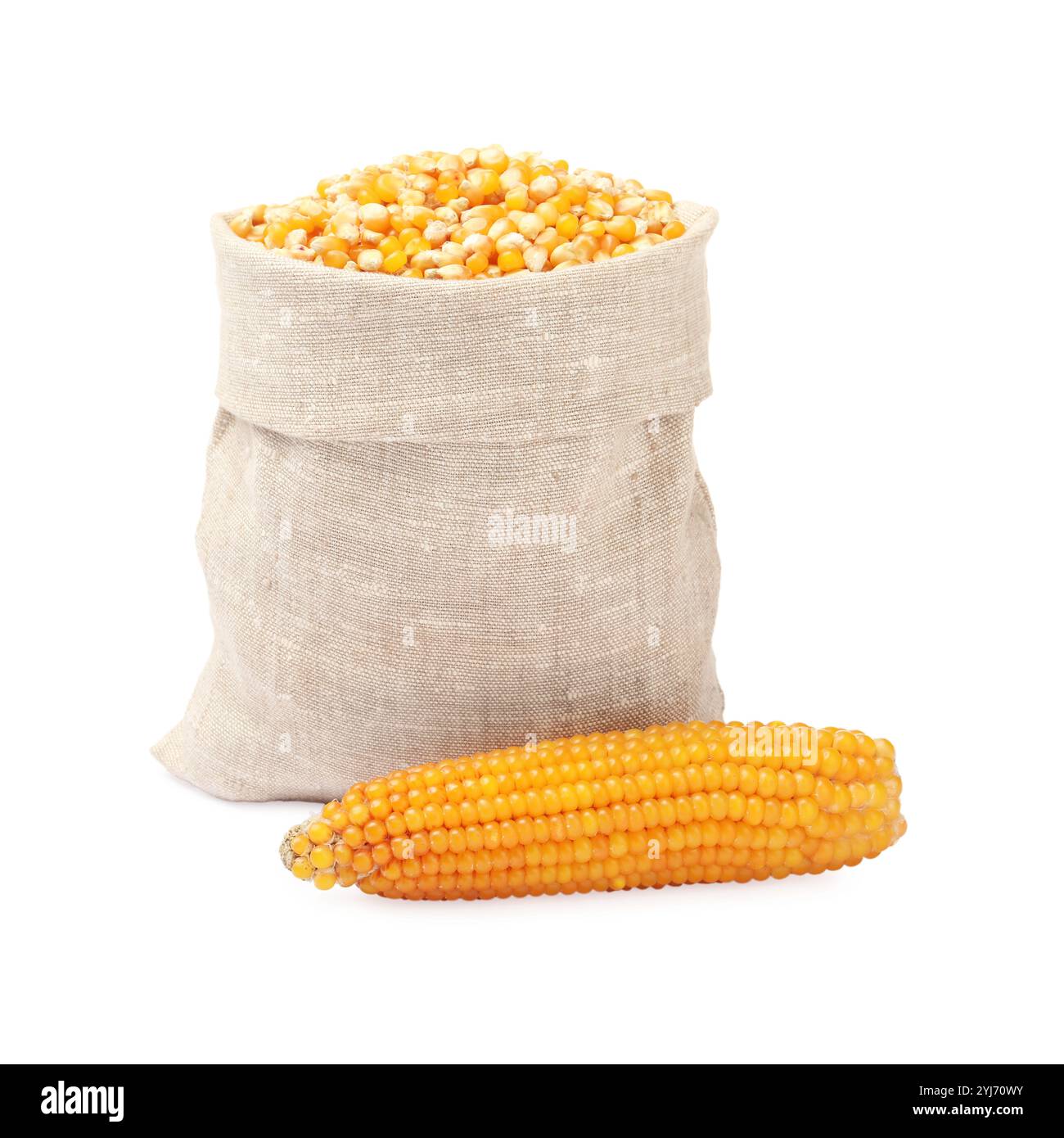 Sack of yellow maize Cut Out Stock Images & Pictures - Alamy