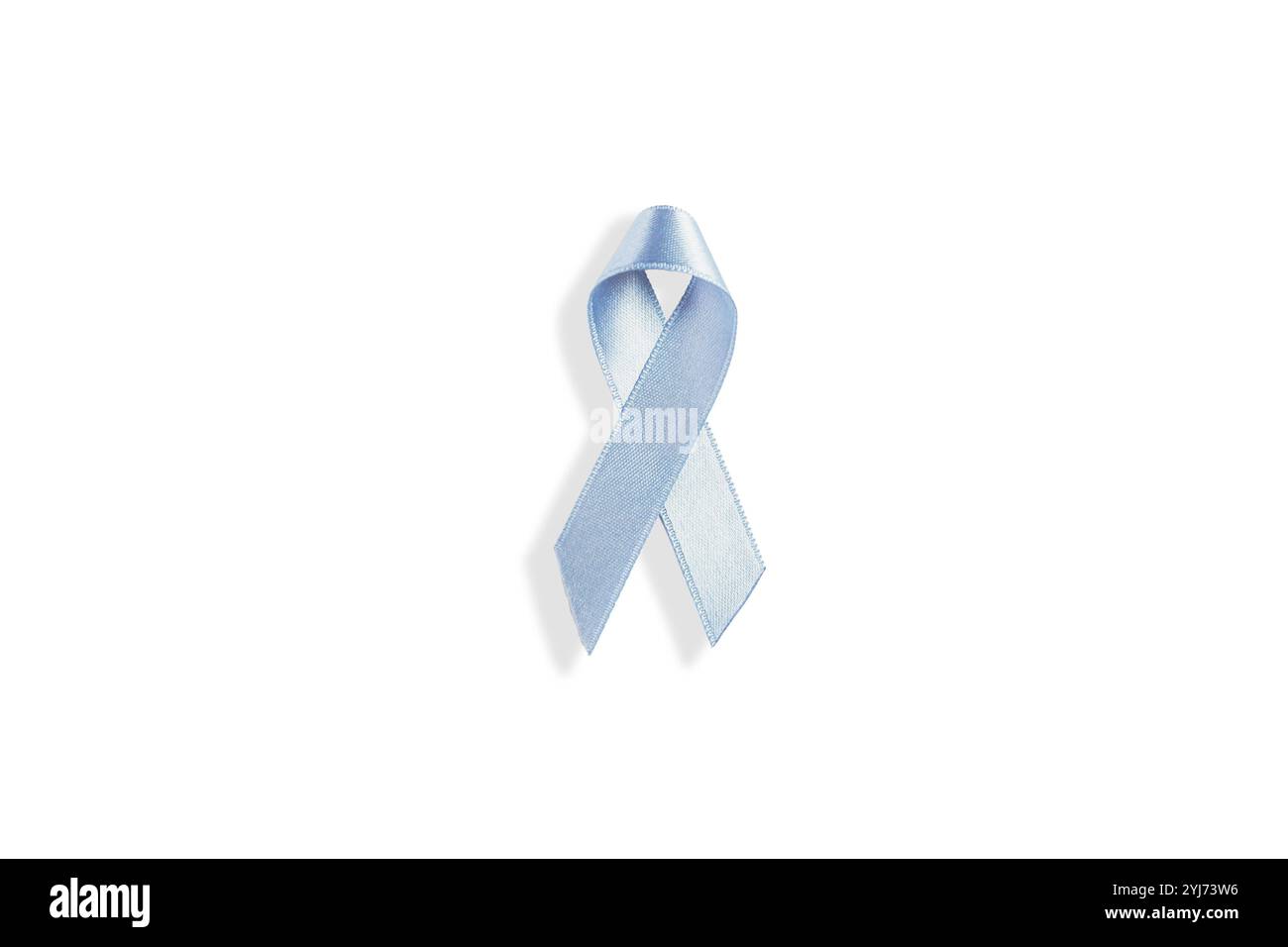 Blue cancer ribbon on white background Stock Photo - Alamy