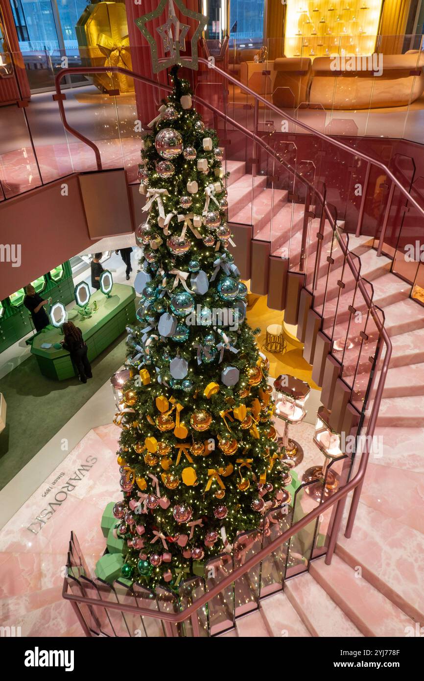 The interior of the Swarovski global flagship store features a full ...
