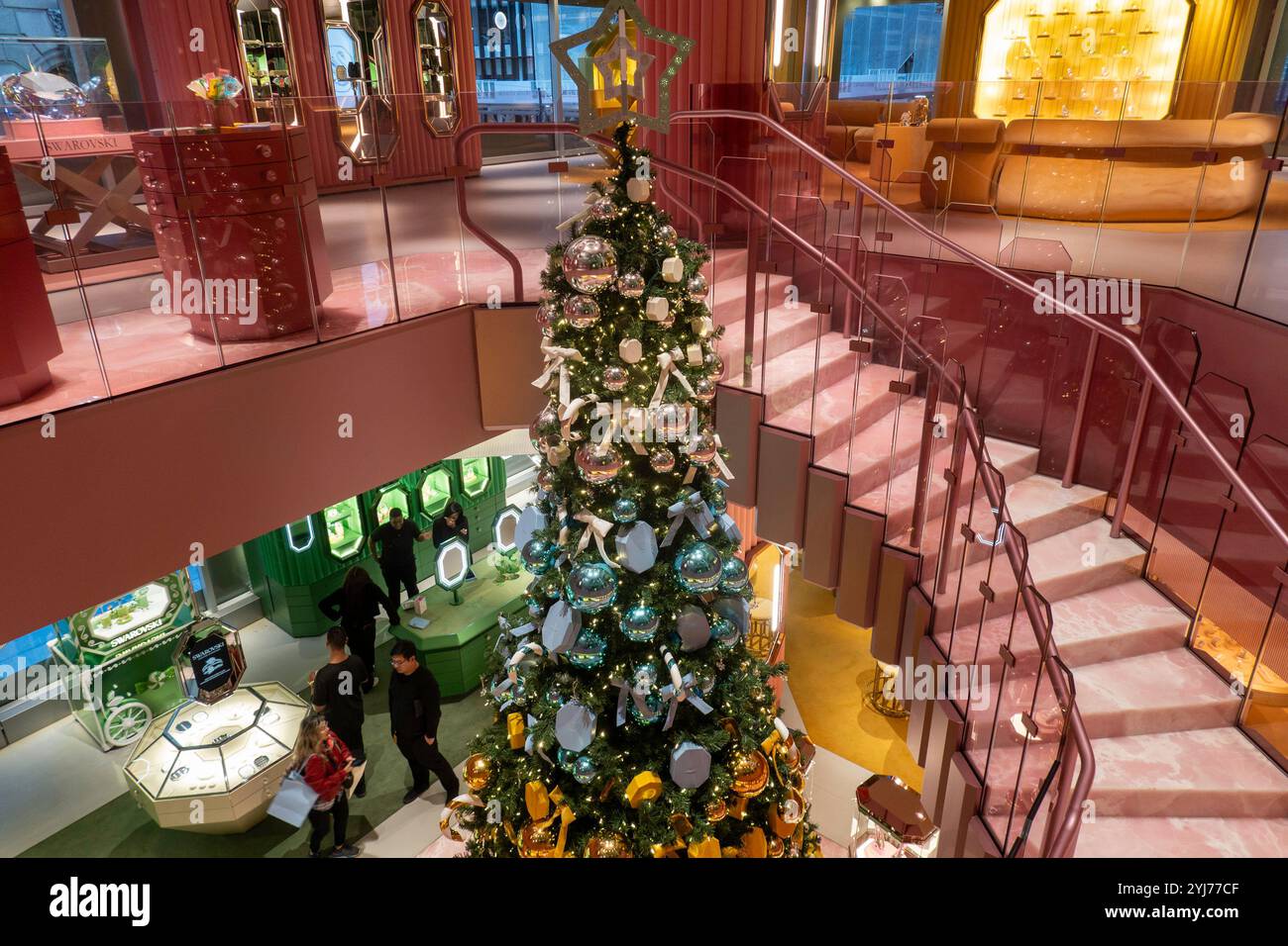 The interior of the Swarovski global flagship store features a full ...