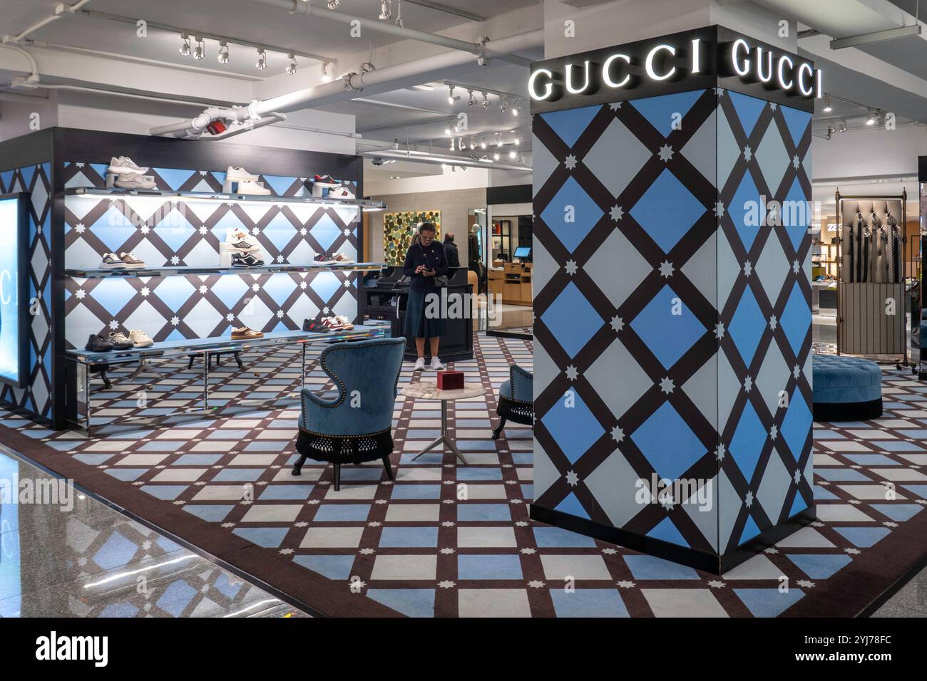 Mens designer shoe department in Bloomingdale's flagship store in New ...