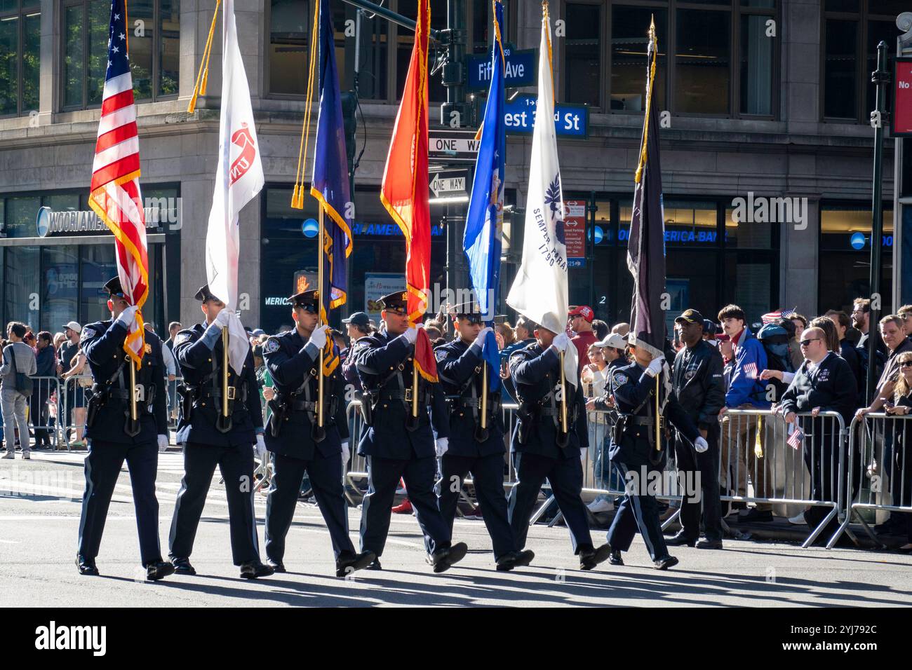 Veterans day parade color guard hi-res stock photography and images - Alamy