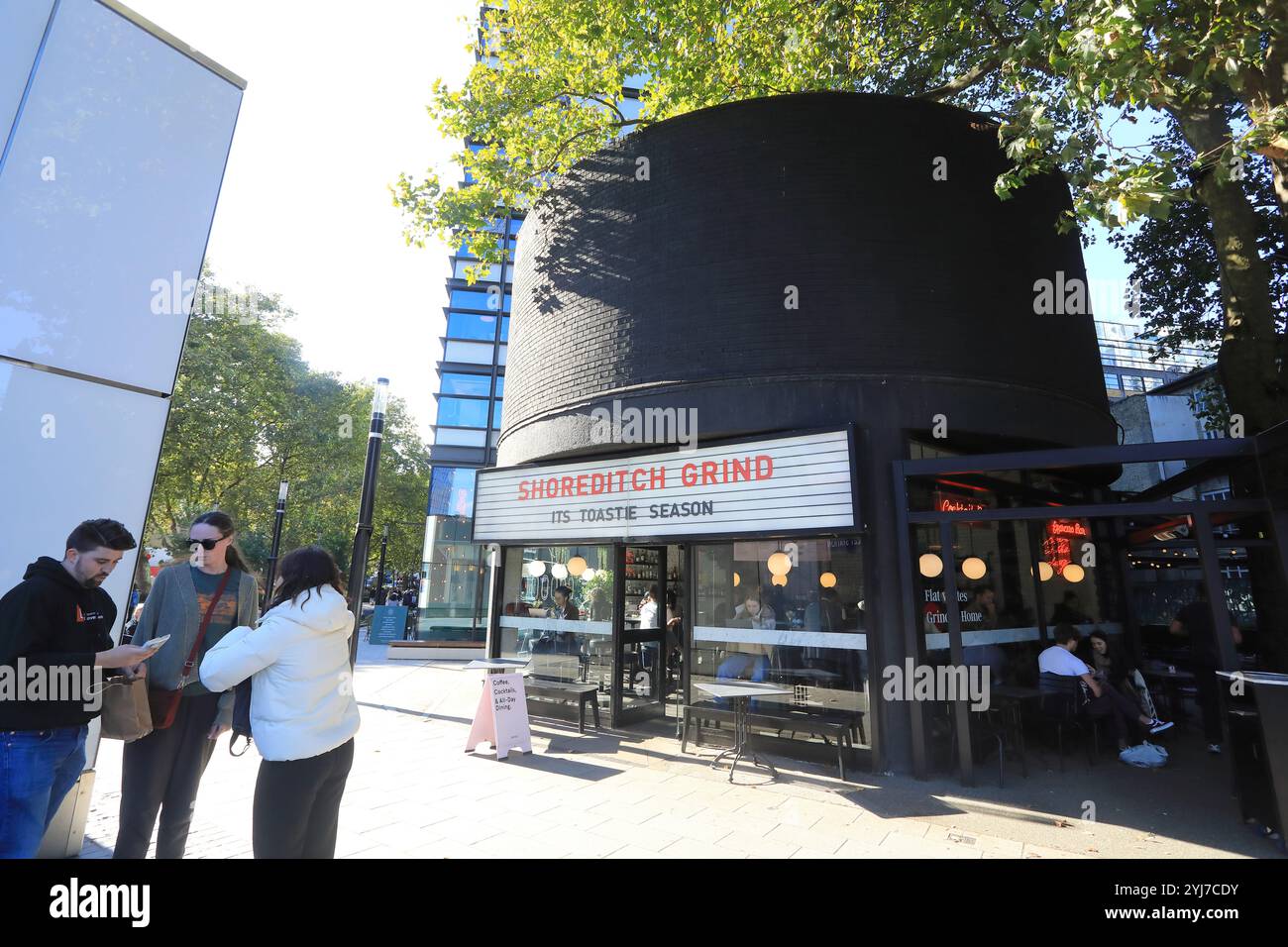 Shoreditch Grind, on Old Street, a circular coffee shop, bar & cafe ...