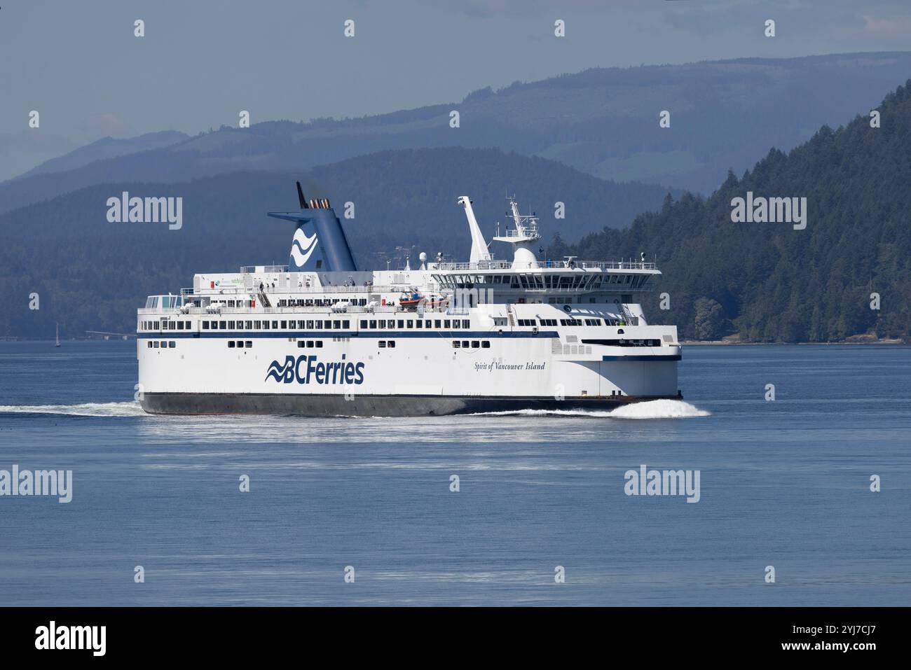 BC Ferries ship in Active Pass BC Stock Photo - Alamy
