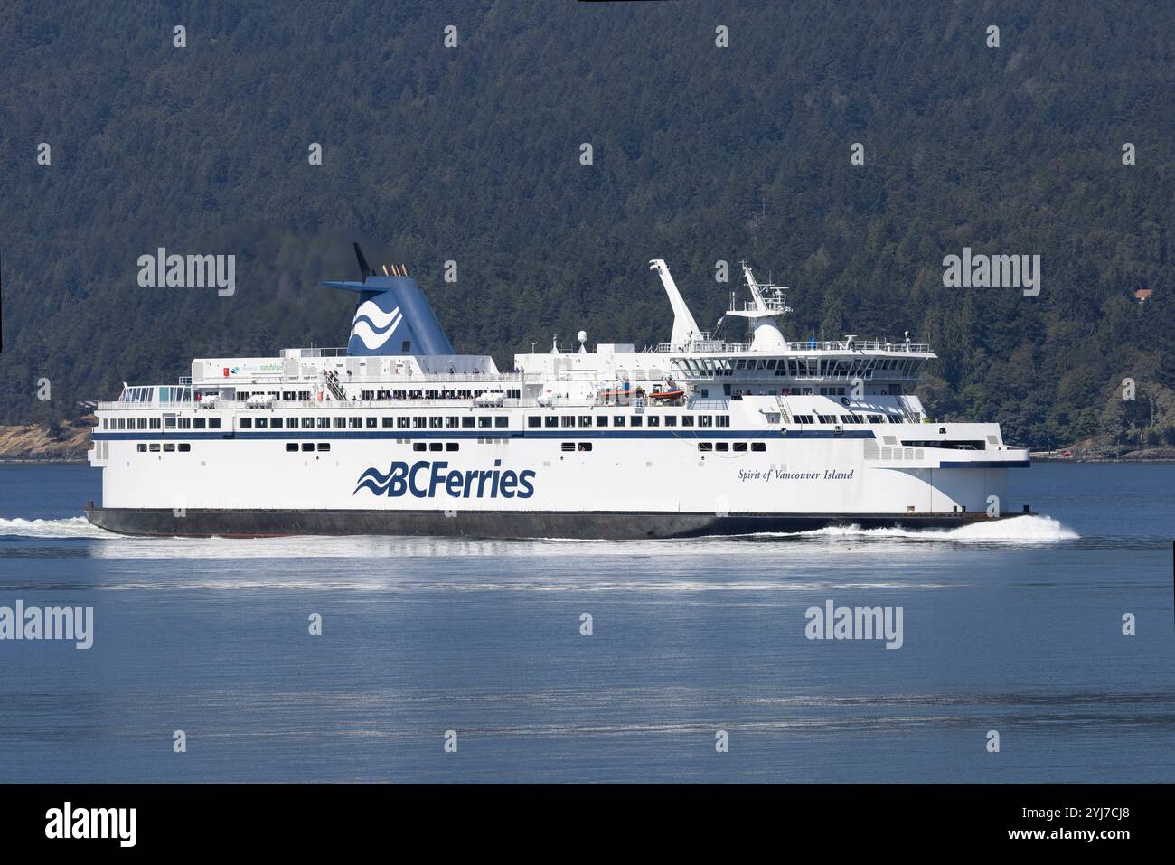 BC Ferries ship in Active Pass BC Stock Photo - Alamy
