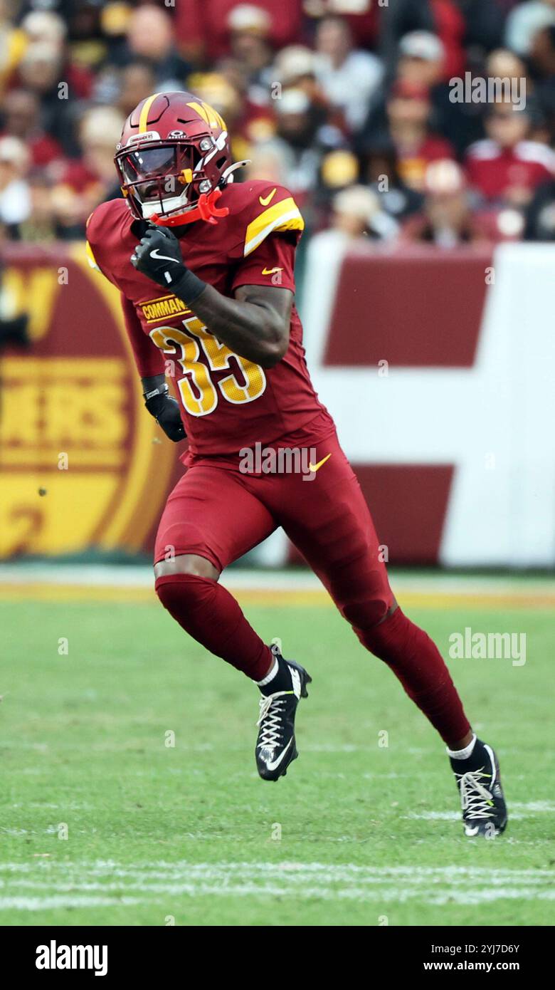 Washington Commanders safety Percy Butler (35) rushes during an NFL ...