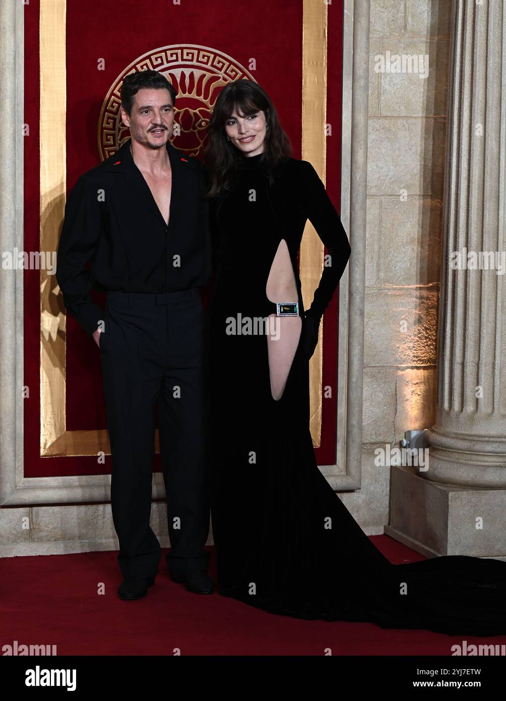 LONDON, UK. 11th Nov, 2024. Pedro Pascal and Lux Pascal attends "Gladiator II" The Royal Film ...