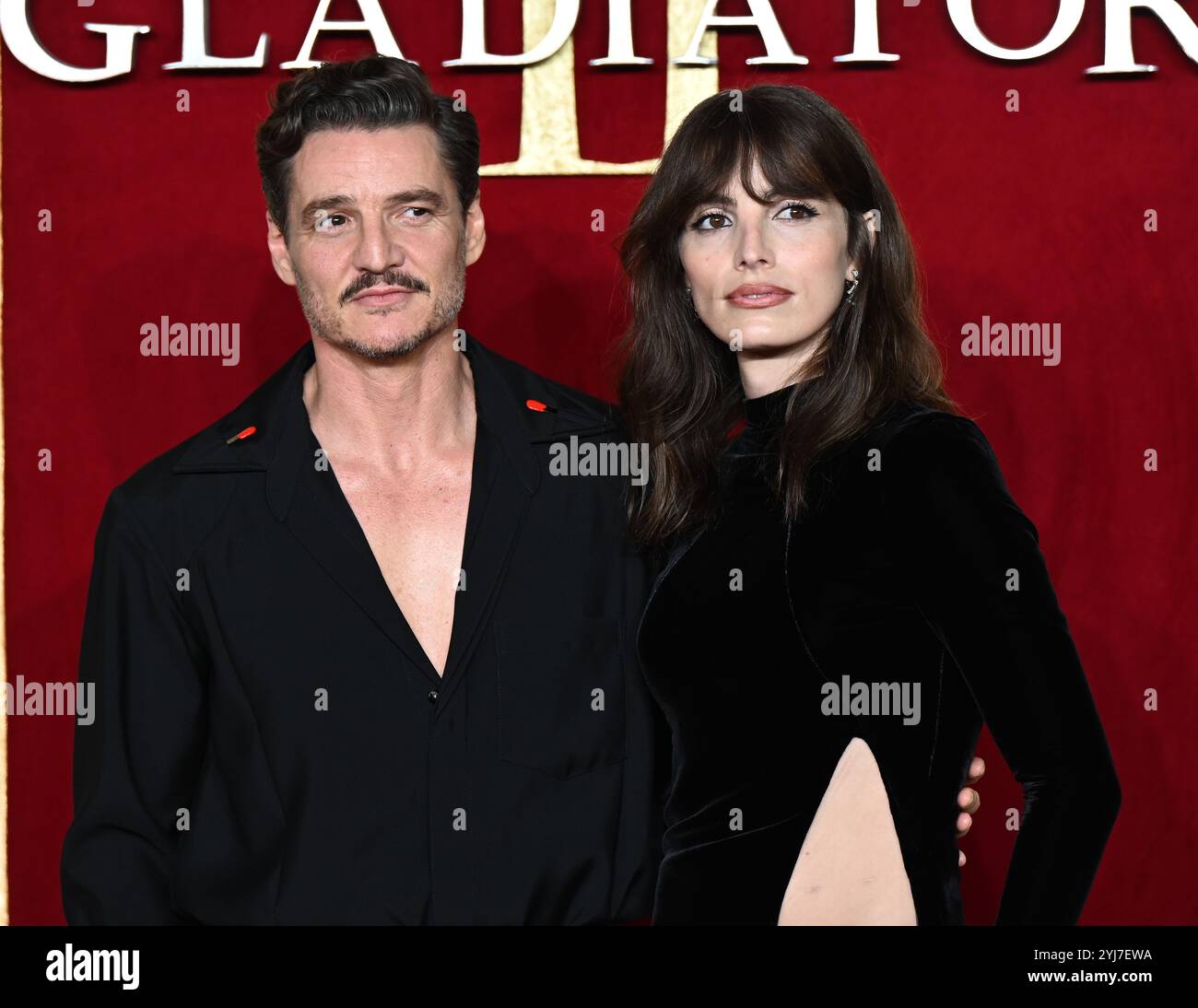 LONDON, UK. 11th Nov, 2024. Pedro Pascal and Lux Pascal attends "Gladiator II" The Royal Film ...