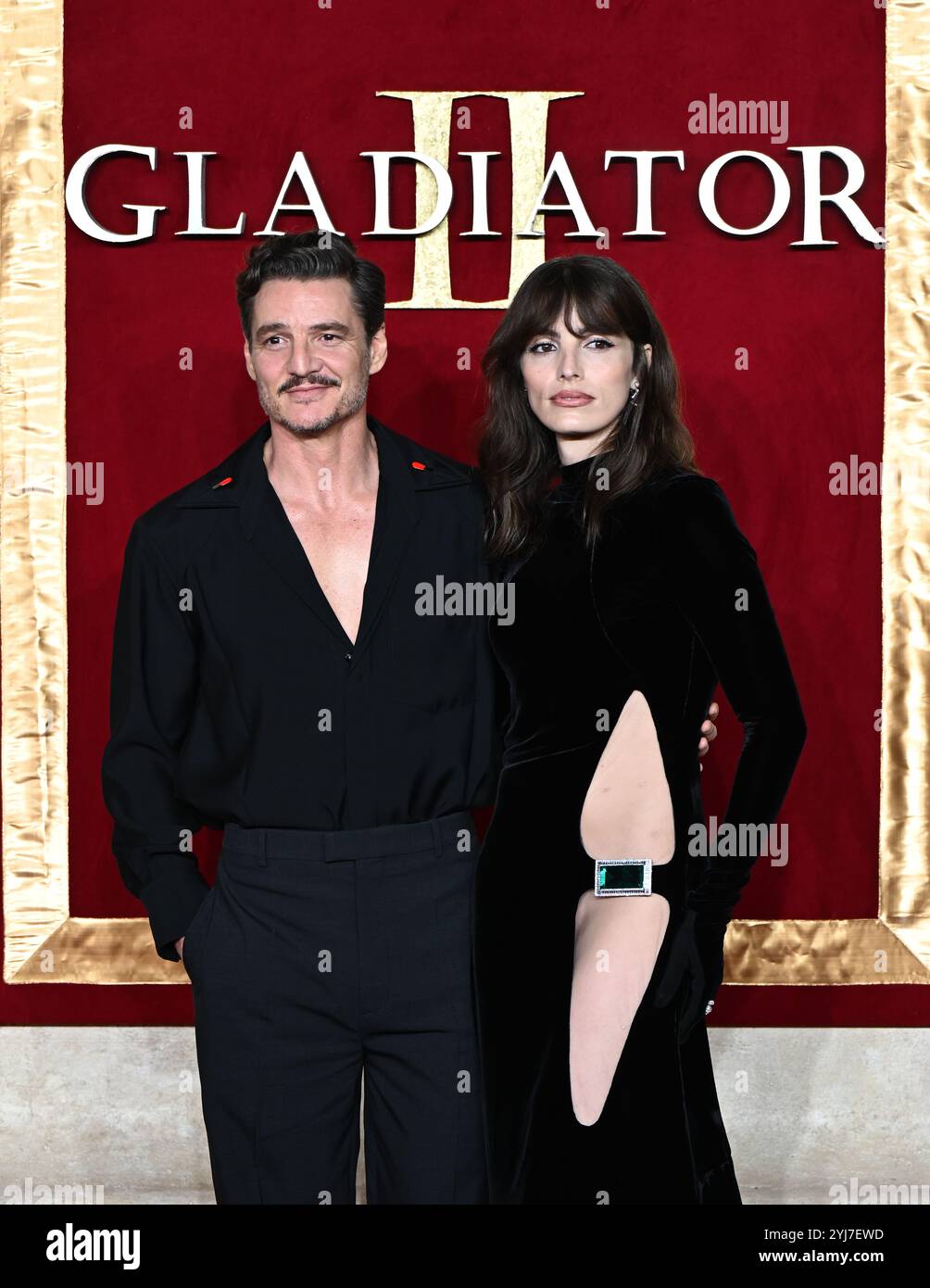 LONDON, UK. 11th Nov, 2024. Pedro Pascal and Lux Pascal attends "Gladiator II" The Royal Film ...