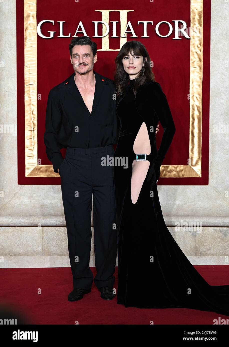 LONDON, UK. 11th Nov, 2024. Pedro Pascal and Lux Pascal attends "Gladiator II" The Royal Film ...