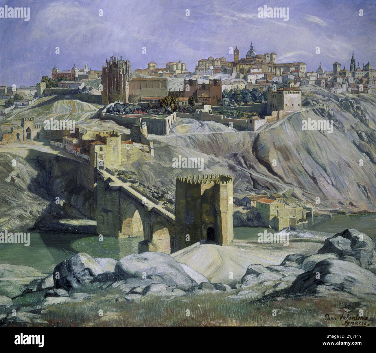 PAISAJE CLARO DE TOLEDO - 1932 - O/L - 88X101 CM. Author: IGNACIO ZULOAGA. Location: ESPACIO ...