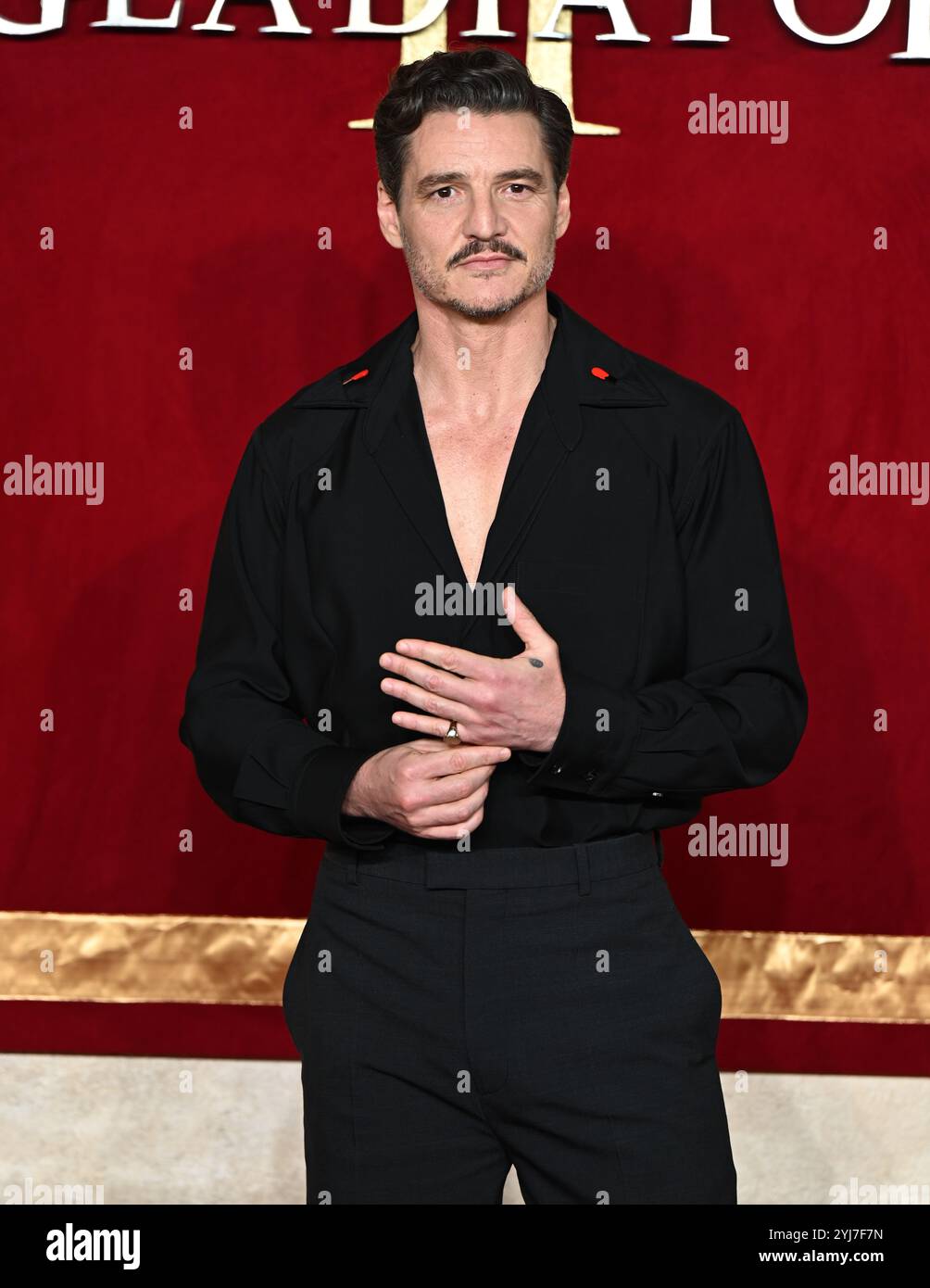 LONDON, UK. 11th Nov, 2024. Pedro Pascal attends "Gladiator II" The Royal Film Performance And ...