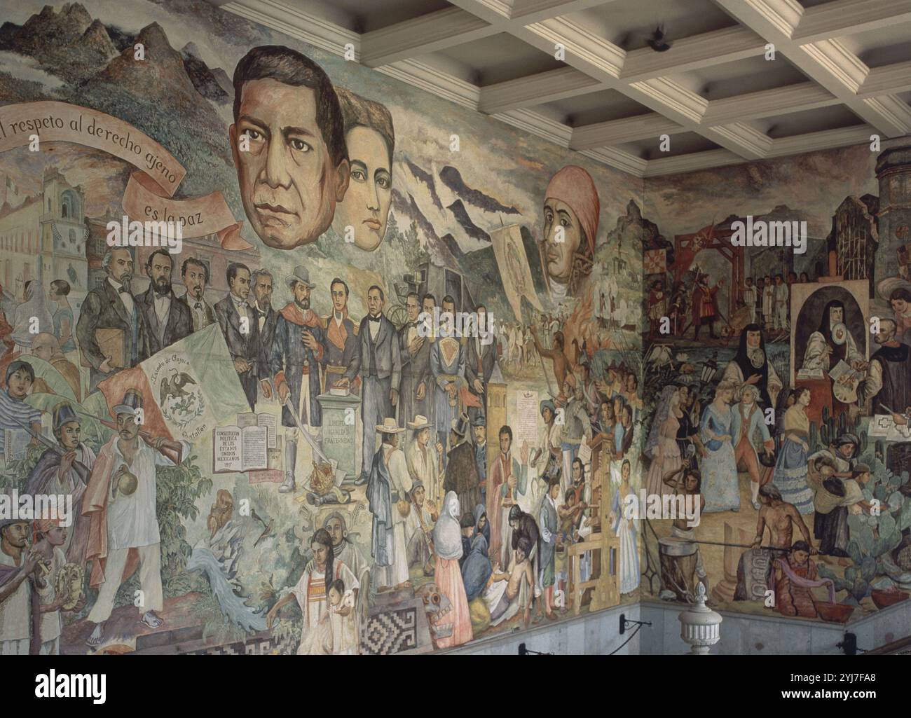 HISTORIA DE MEXICO - JUAREZ JURA LA CONSTITUCION - MURAL MEXICANO ...