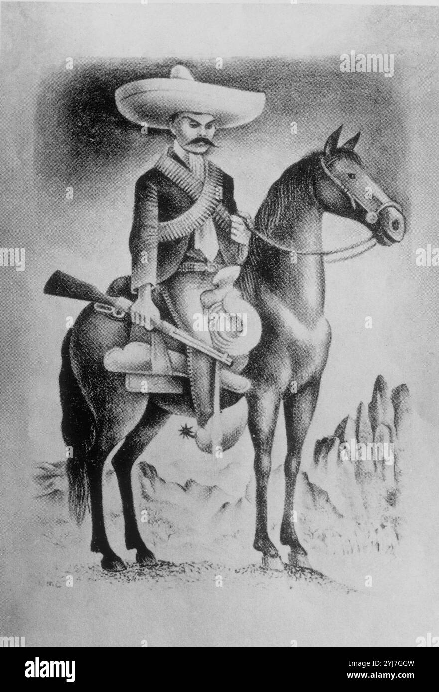 EMILIANO ZAPATA A CABALLO (1879-1919) - LIDER REVOLUCIONARIO DE MEXICO ...