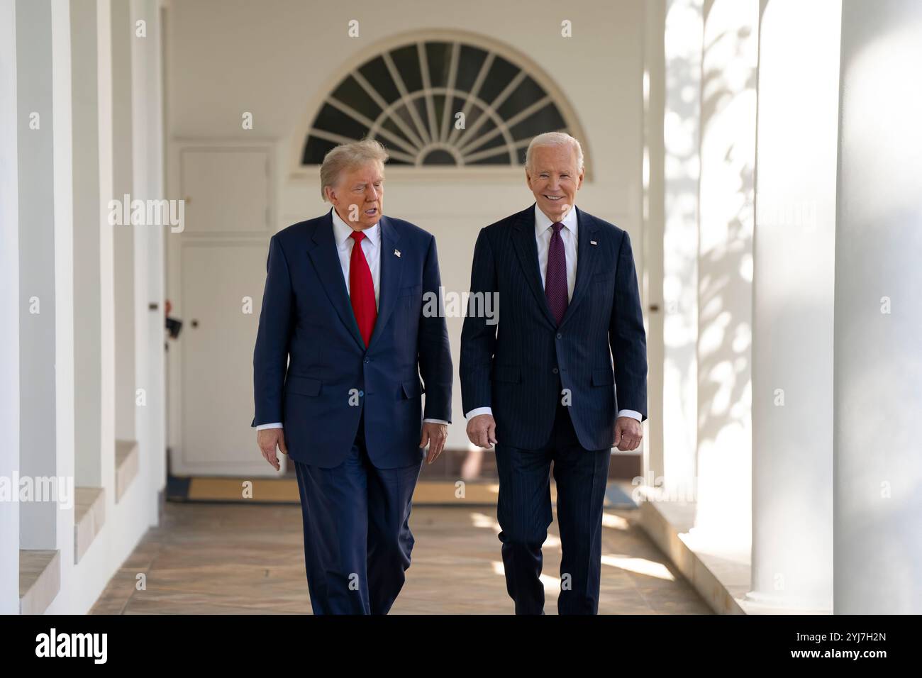 President Joe Biden walks to the Oval Office with President-elect ...