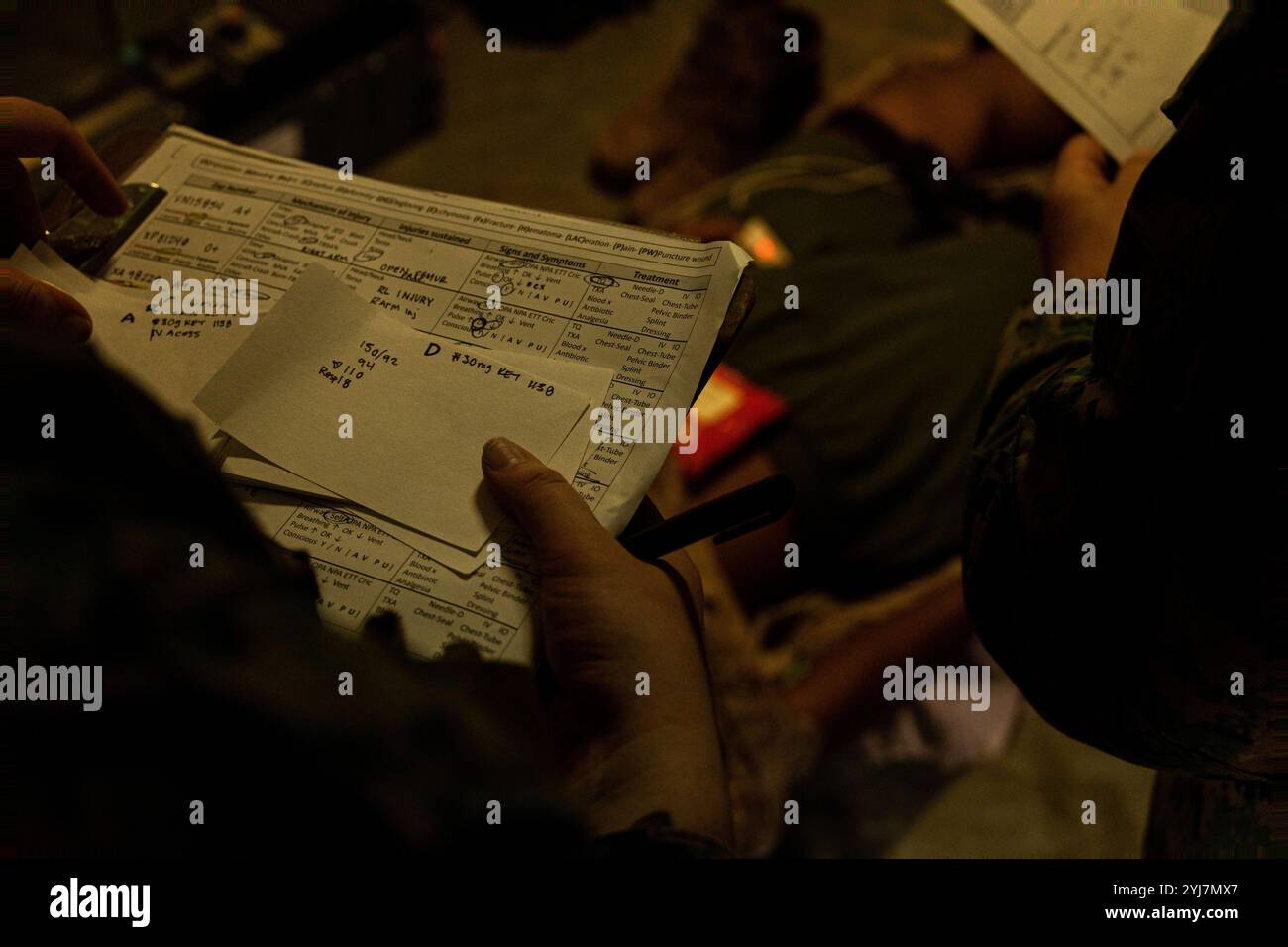 U.S. Navy corpsmen and Marines with Combat Logistics Battalion 31, 31st ...