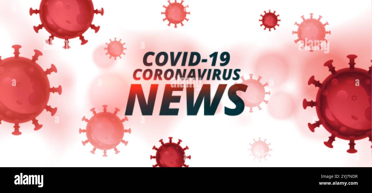 covid-19 coronavirus latest news and updates banner design Stock Vector ...