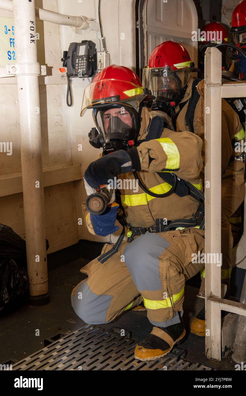 Atlantic Ocean (Nov. 13, 2024) Sailors onboard the wasp-class ...