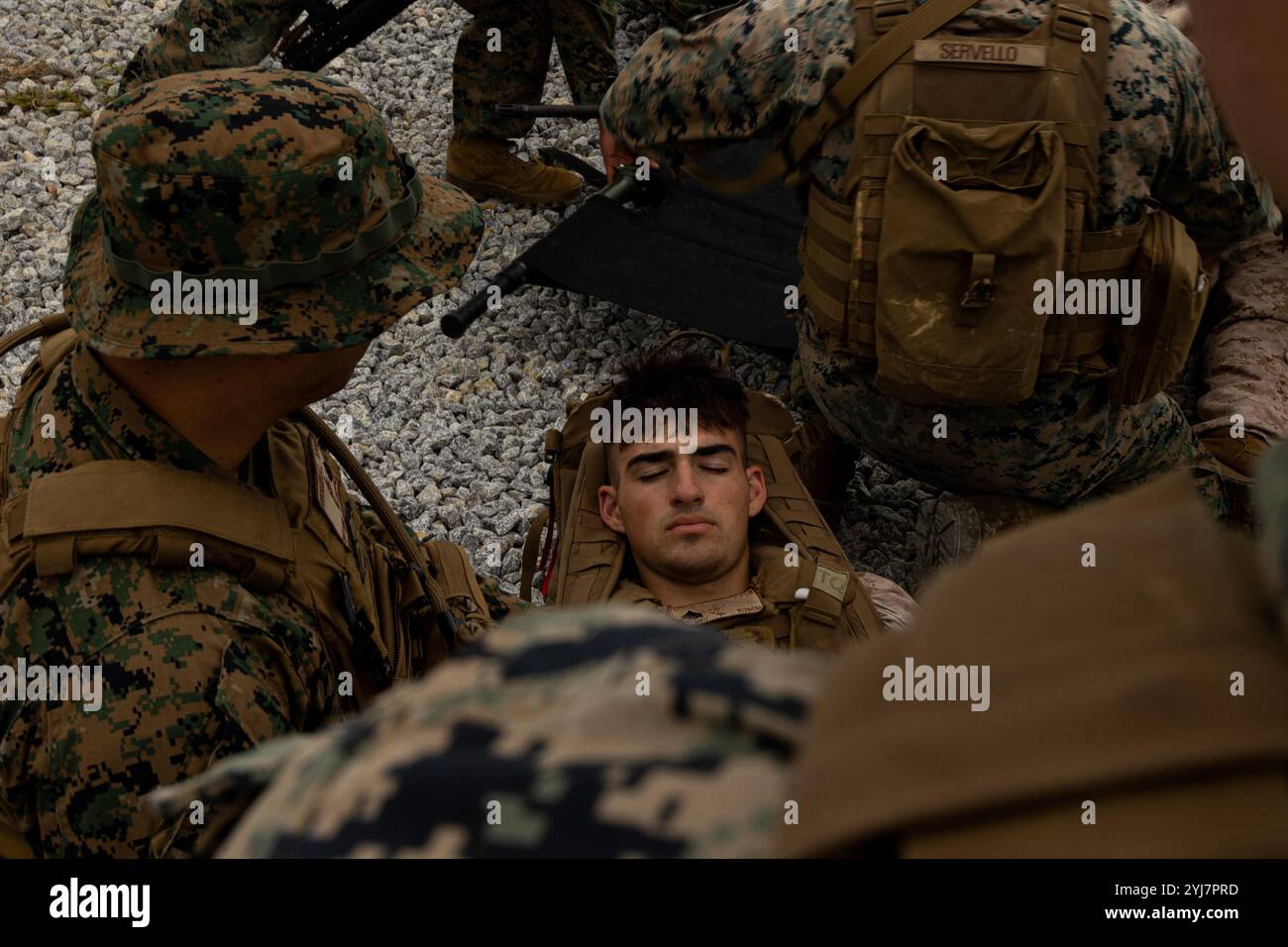 U.S. Navy corpsmen and Marines with Combat Logistics Battalion 31, 31st ...