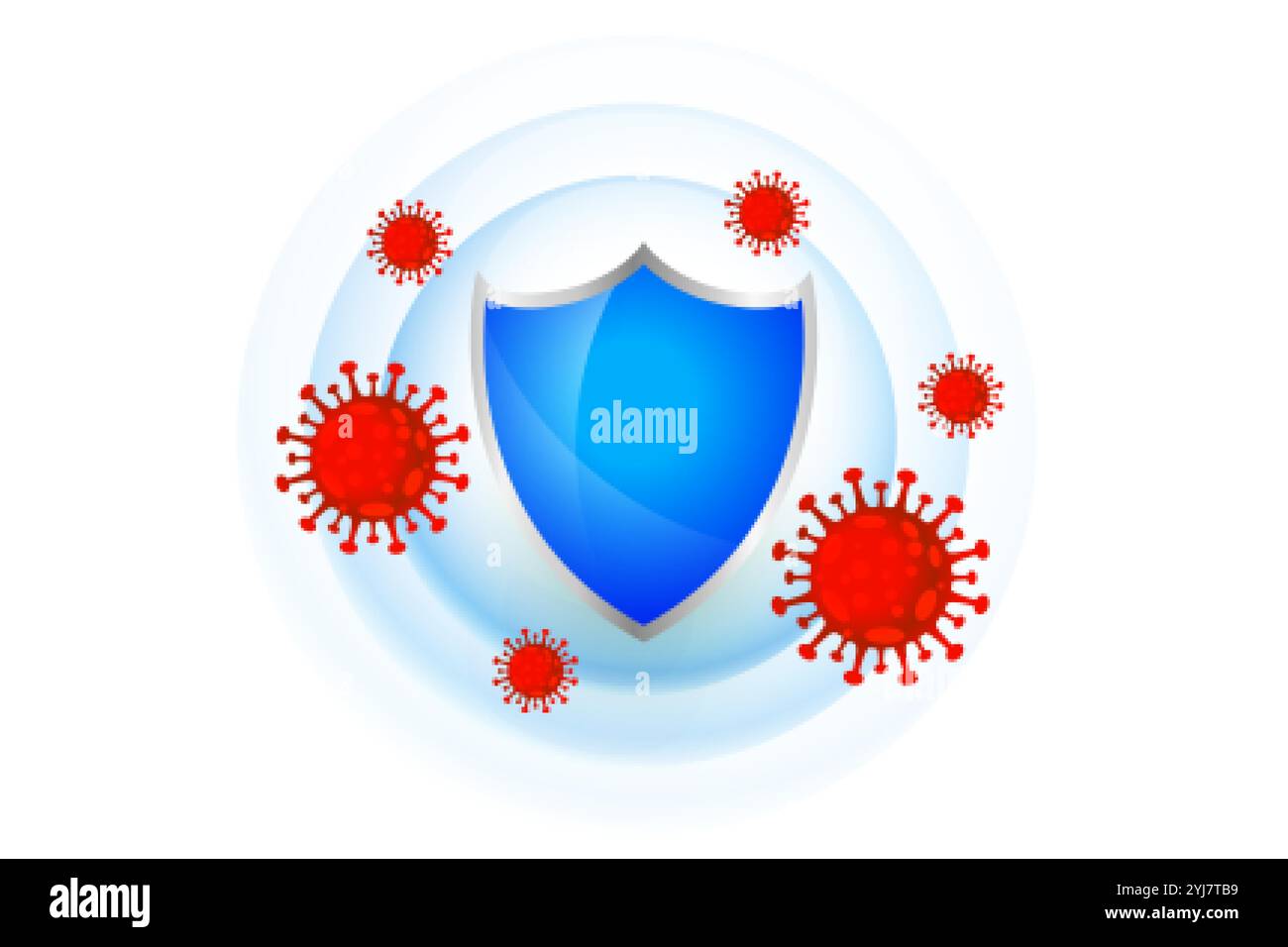 medical protection shield with good immune system Stock Vector Image ...
