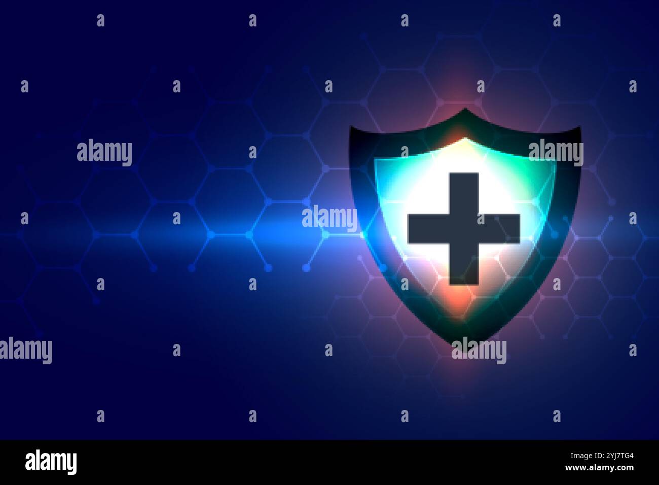 healthcare background with medical shield protection sign Stock Vector ...