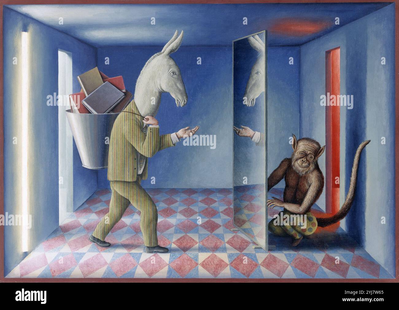 FABULA DEL ASNO EL MONO Y EL ESPEJO - 2000 - MIXTA/LIENZO- 100x71 ...