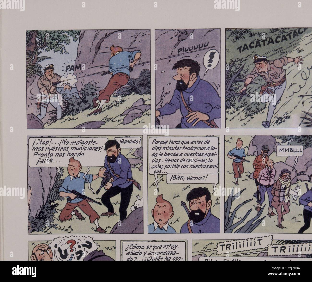PAGINA DE UN COMIC DE TINTIN. Author: HERGE. Location: PRIVATE ...