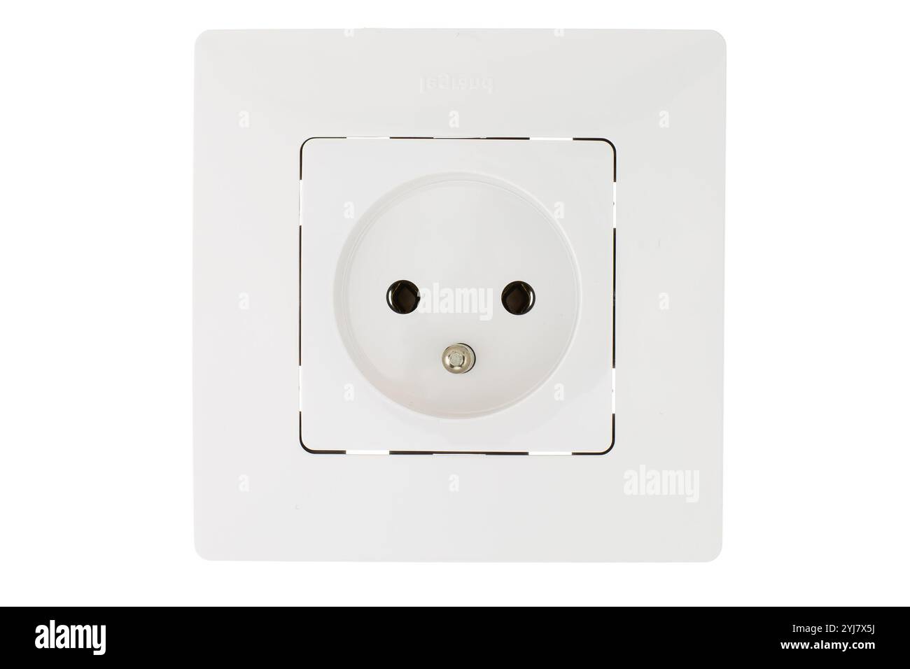 Modern White Electrical Wall Socket Outlet Stock Photo - Alamy