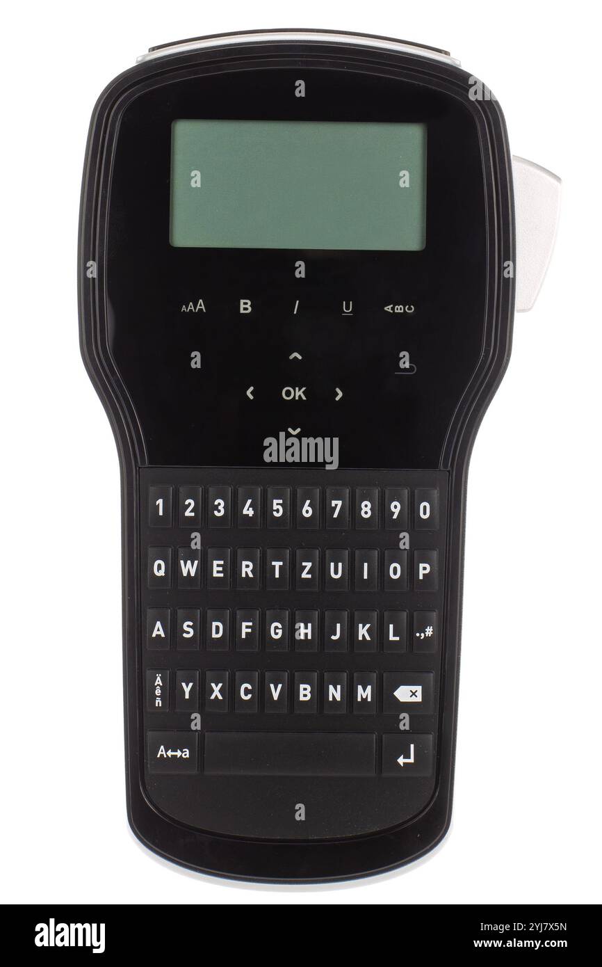 Handheld Label Maker with Full Keyboard Stock Photo - Alamy