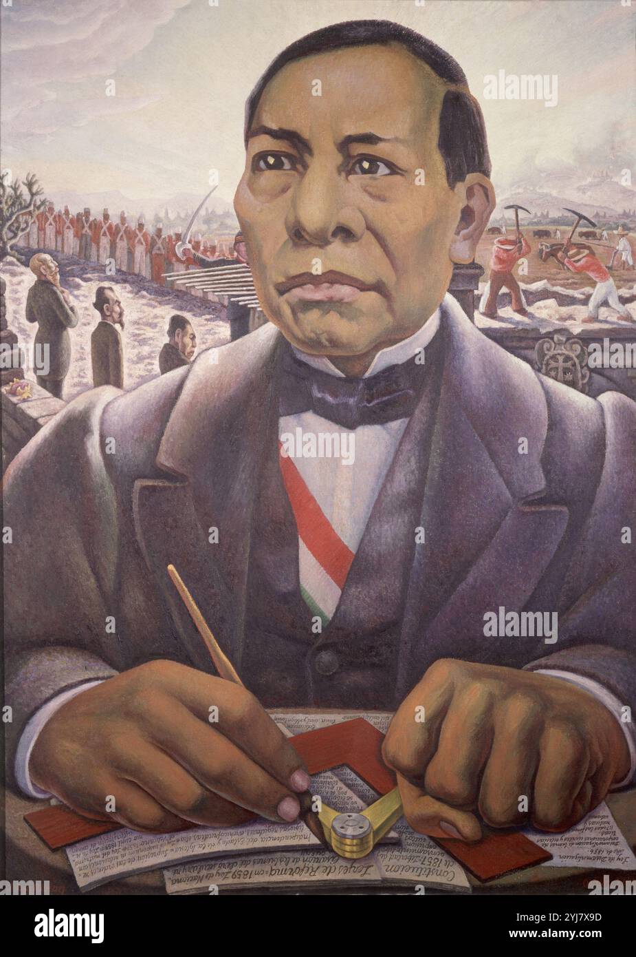 Portrait of Benito Juarez (1806-72) - 1948 - 130x95 cm - oil on canvas ...