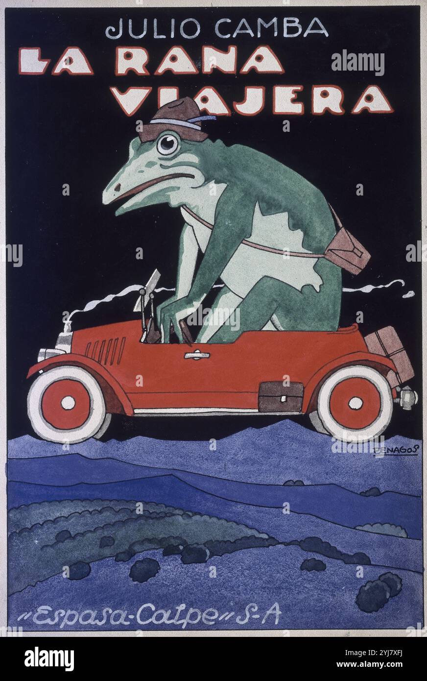 PORTADA DEL LIBRO "LA RANA VIAJERA" DE JULIO CAMBA EDITADO POR ESPASA ...