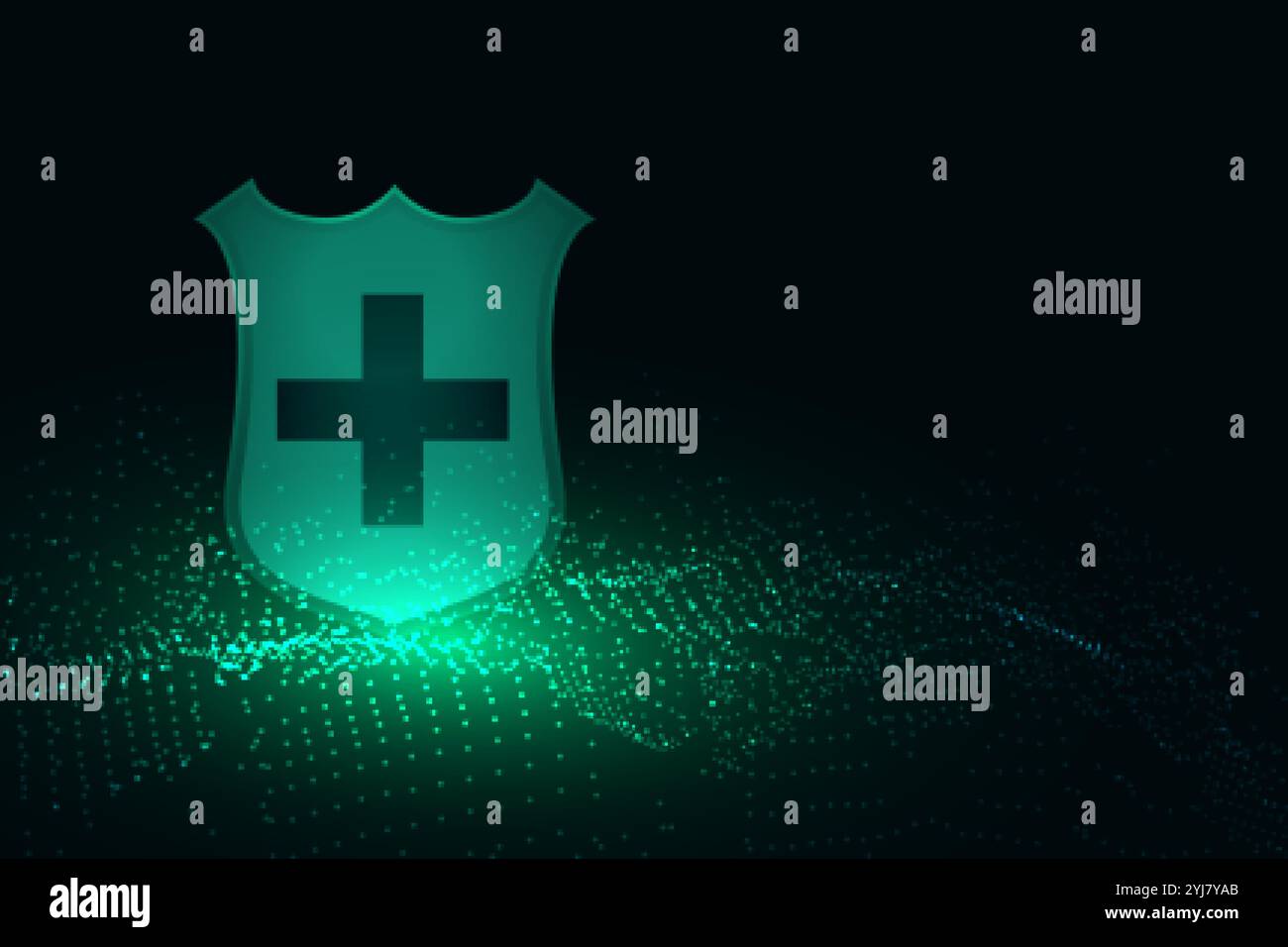 Shield with cross sign Stock Vector Images - Alamy