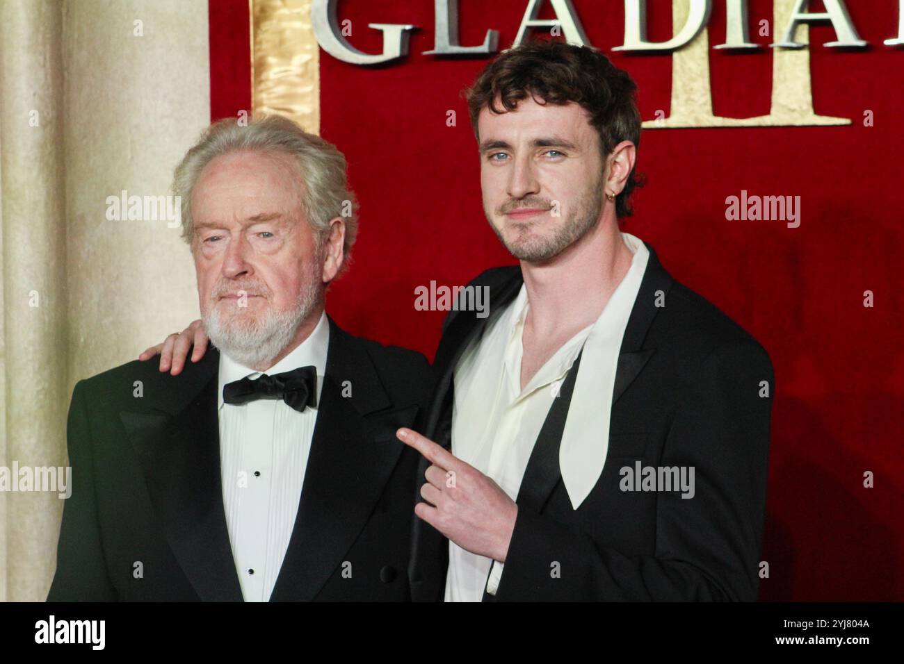 London, UK. 13th Nov, 2024. Paul Mescal and Sir Ridley Scott attend the ...
