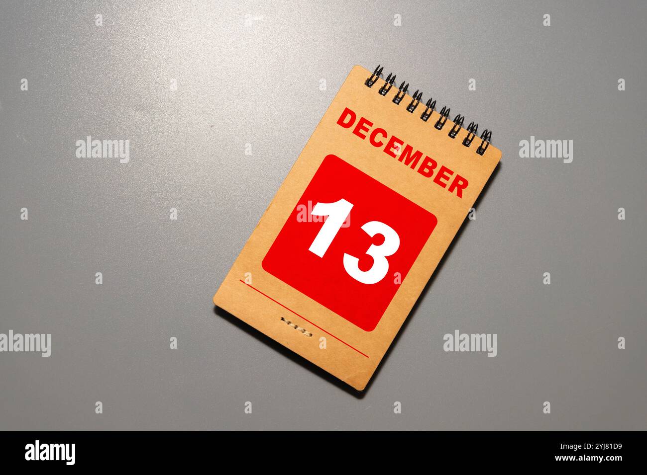 Calendar with the date December 13 and a place for designers ...