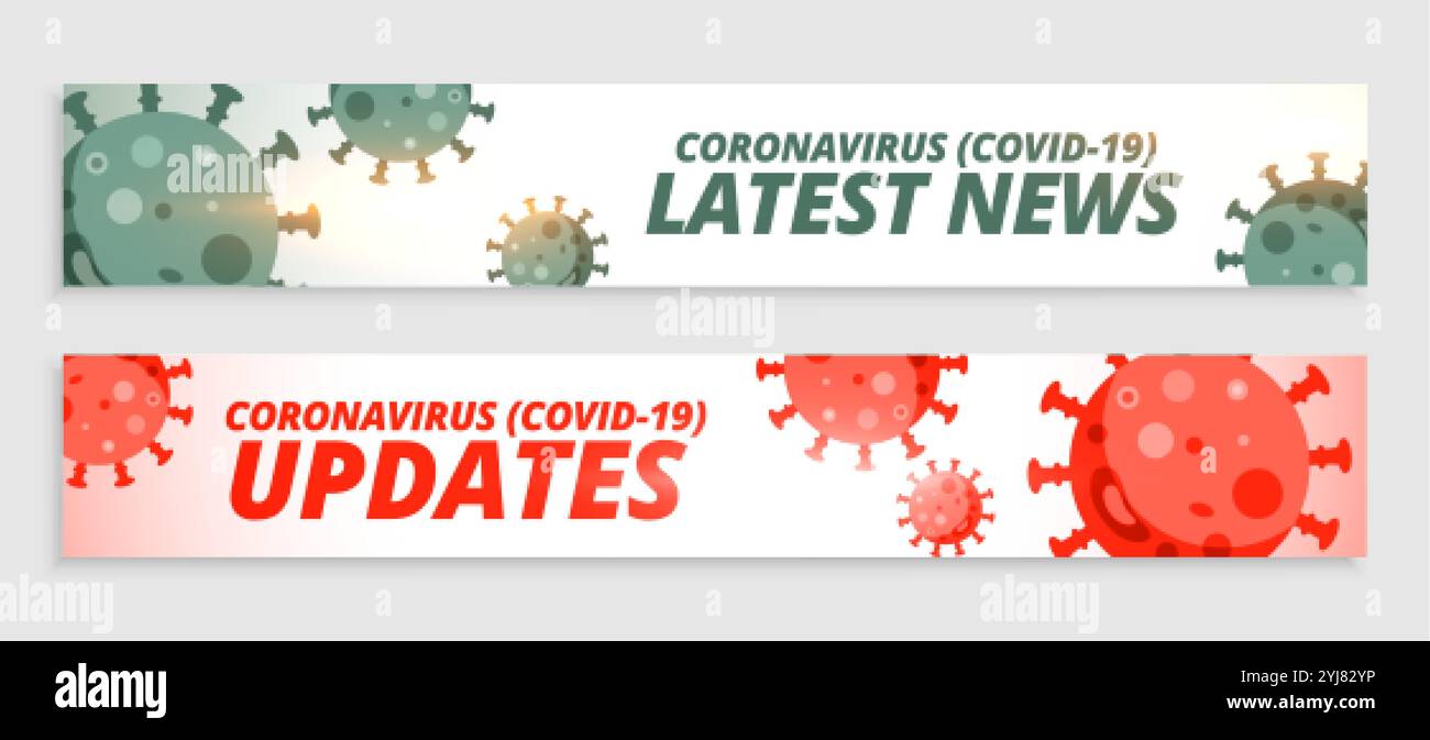coronavirus covid19 latest news and updates banner design Stock Vector ...