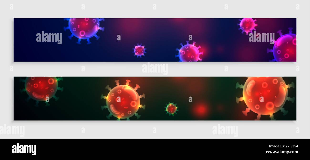 wide novel coronavirus banner with text space Stock Vector Image & Art ...