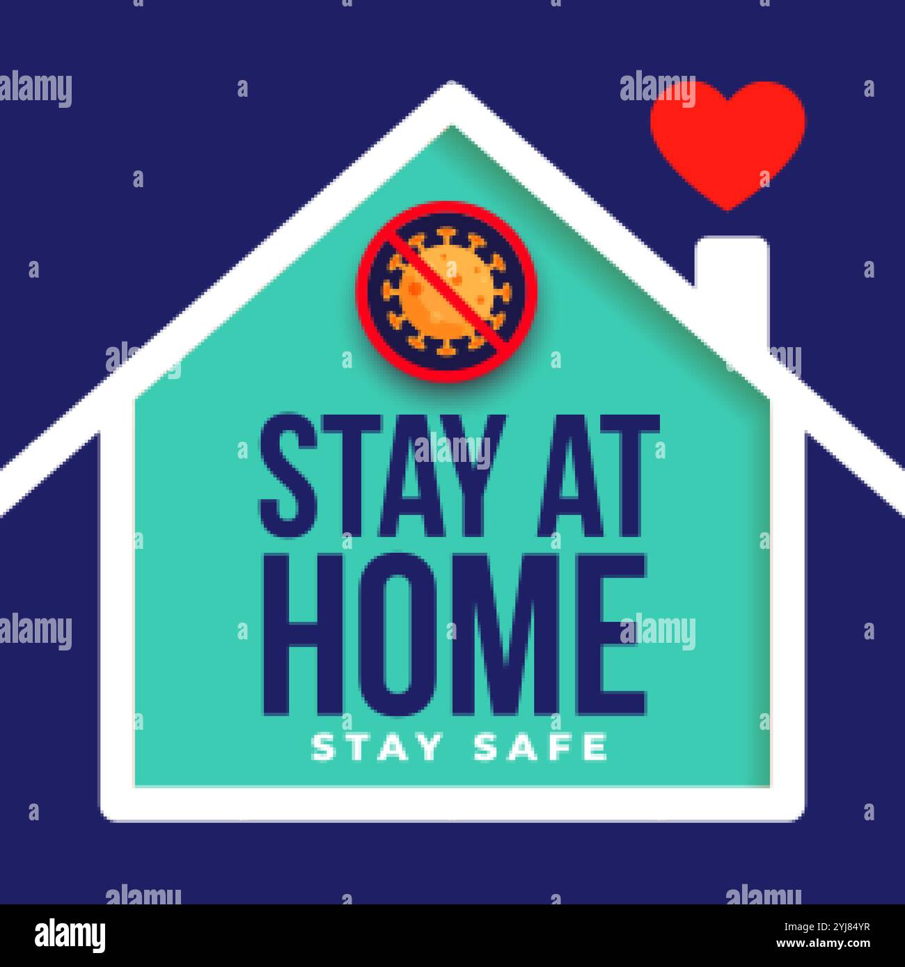 Stay home save lives Stock Vector Images - Alamy