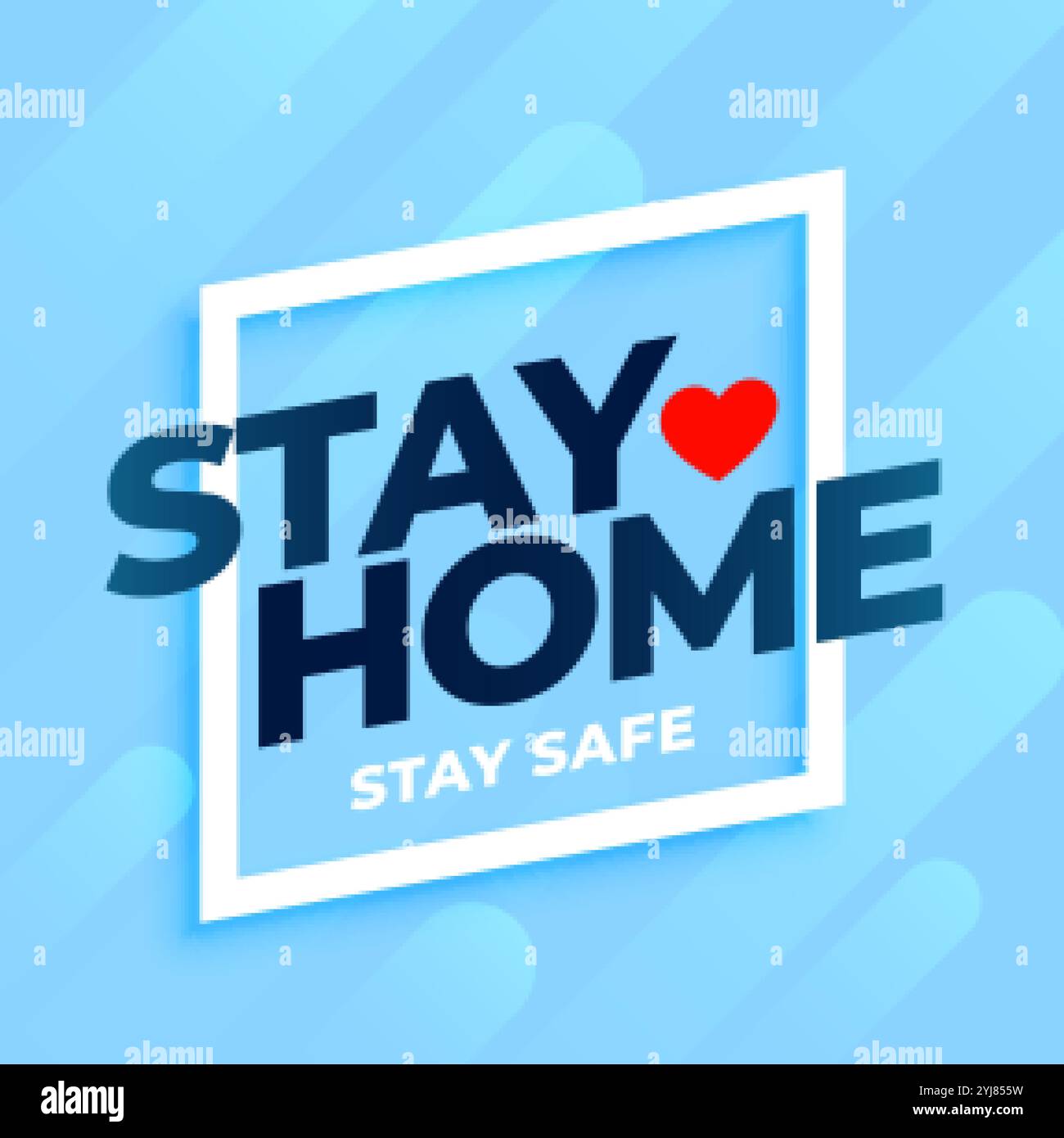 Stay safe concept blue Stock Vector Images - Alamy