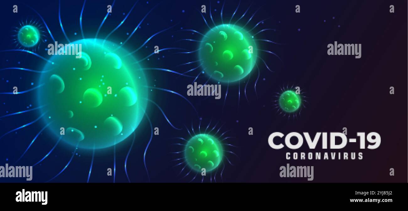 covid-19 coronavirus disease background with floating virus Stock ...