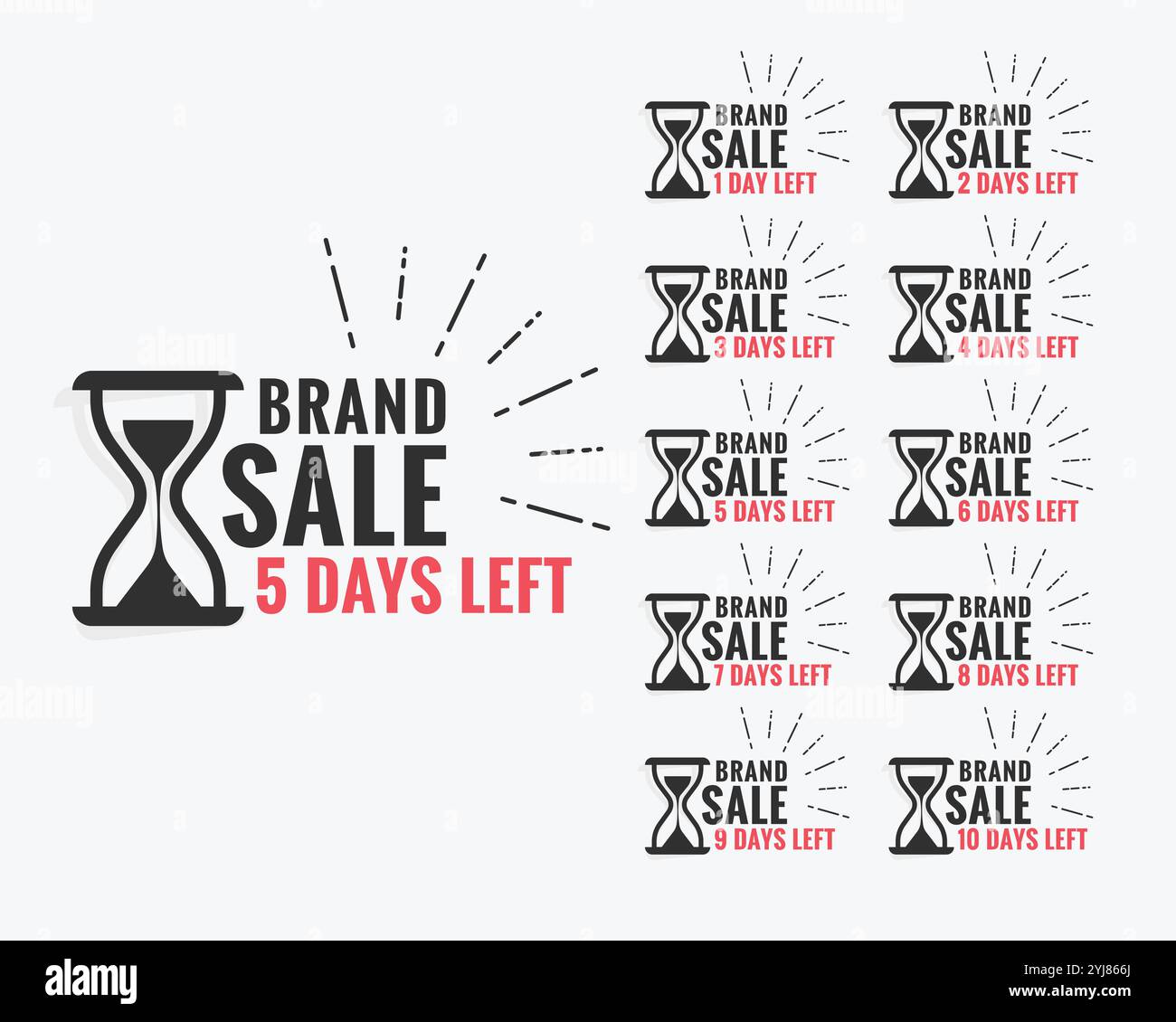 Two days left sale Stock Vector Images - Alamy