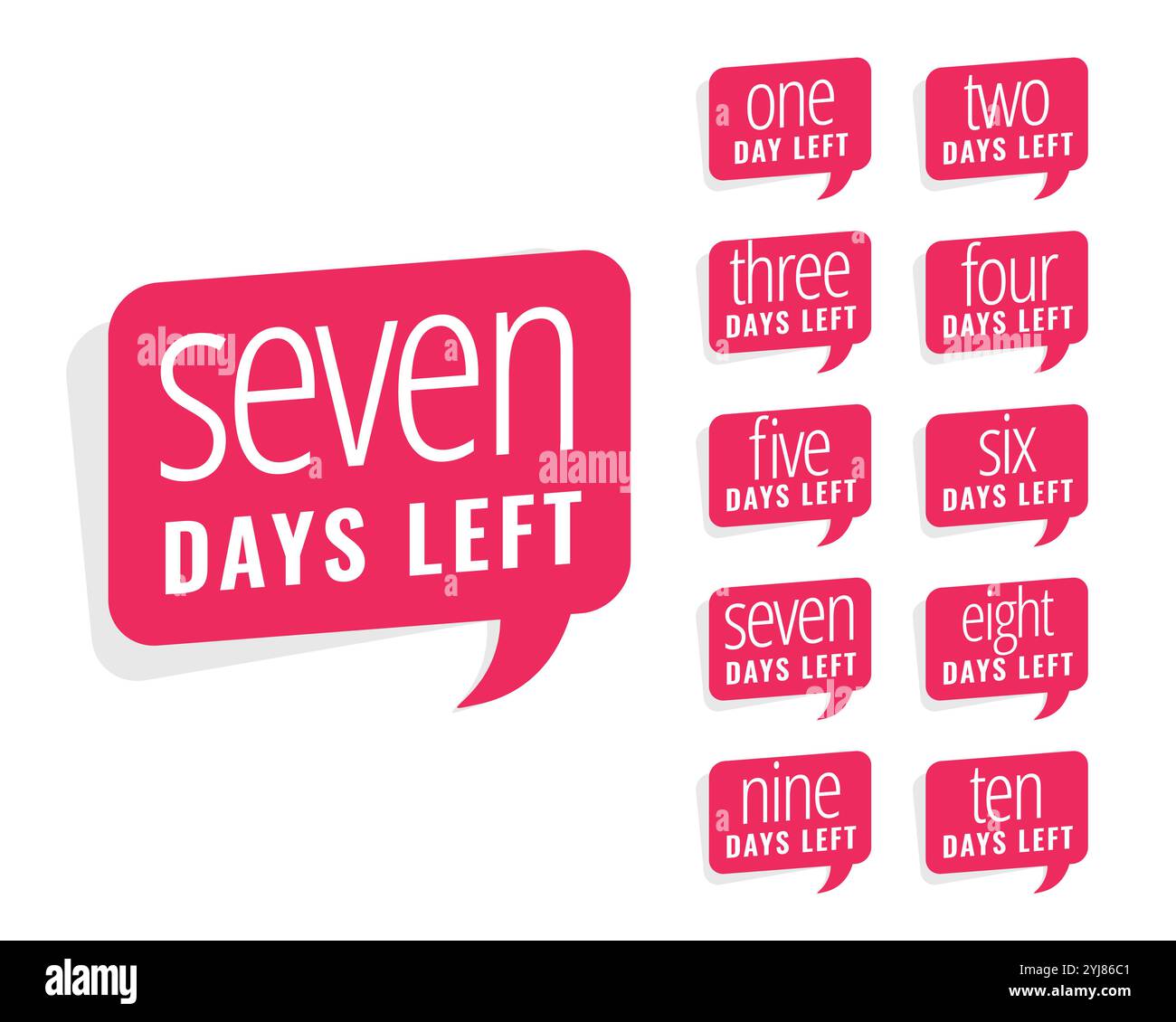 number of days left sticker design for sale and promotion Stock Vector ...