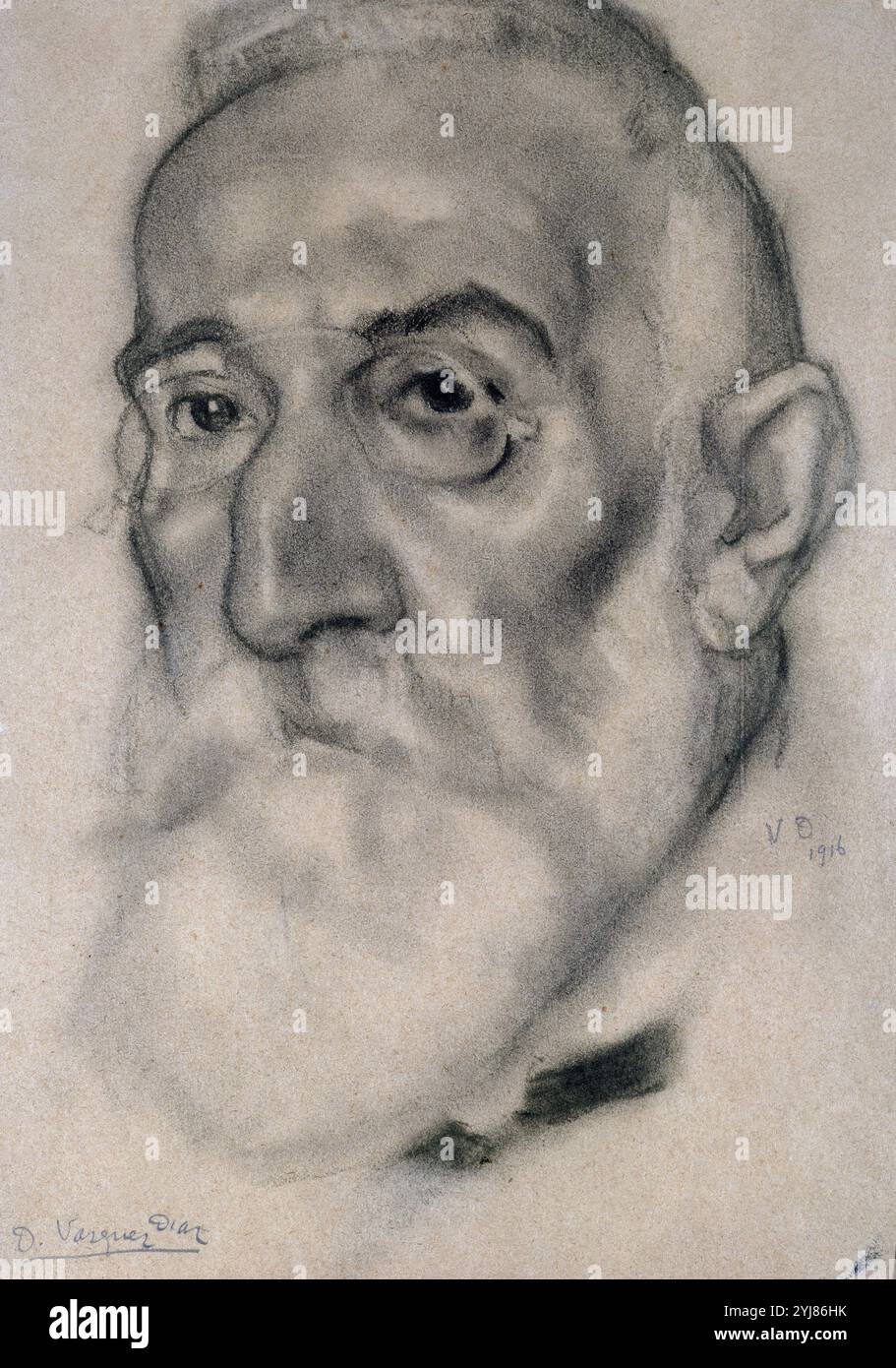 CABEZA - RETRATO MASCULINO - SIGLO XX - DIBUJO. Author: DANIEL VAZQUEZ ...