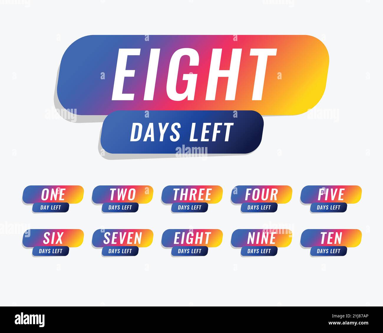 number of days left marketing banner design Stock Vector Image & Art ...