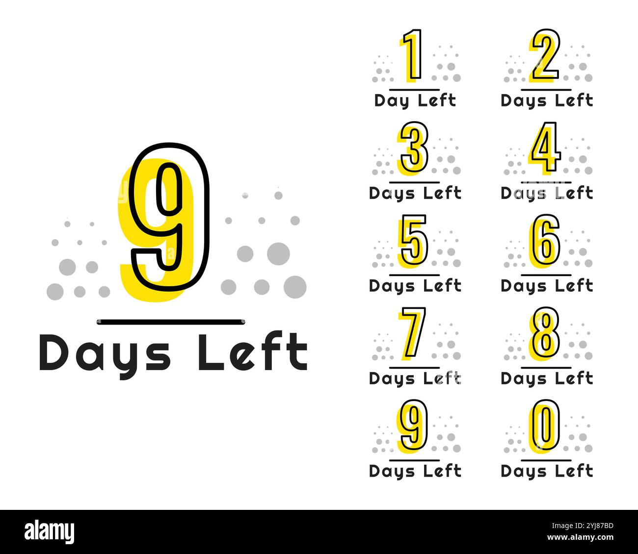 Days go countdown number Cut Out Stock Images & Pictures - Alamy