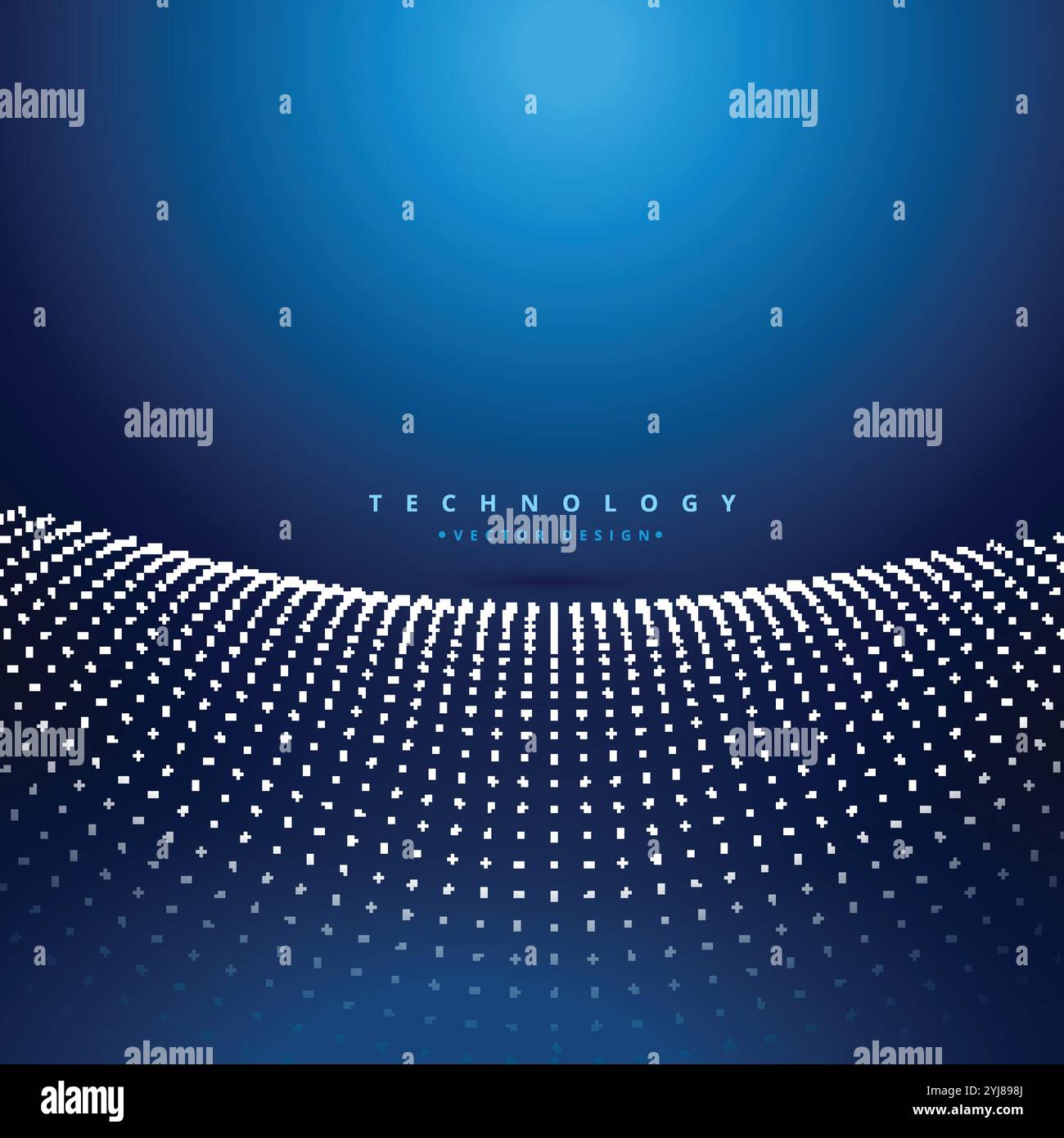Fractal dots mesh wave hi-res stock photography and images - Alamy