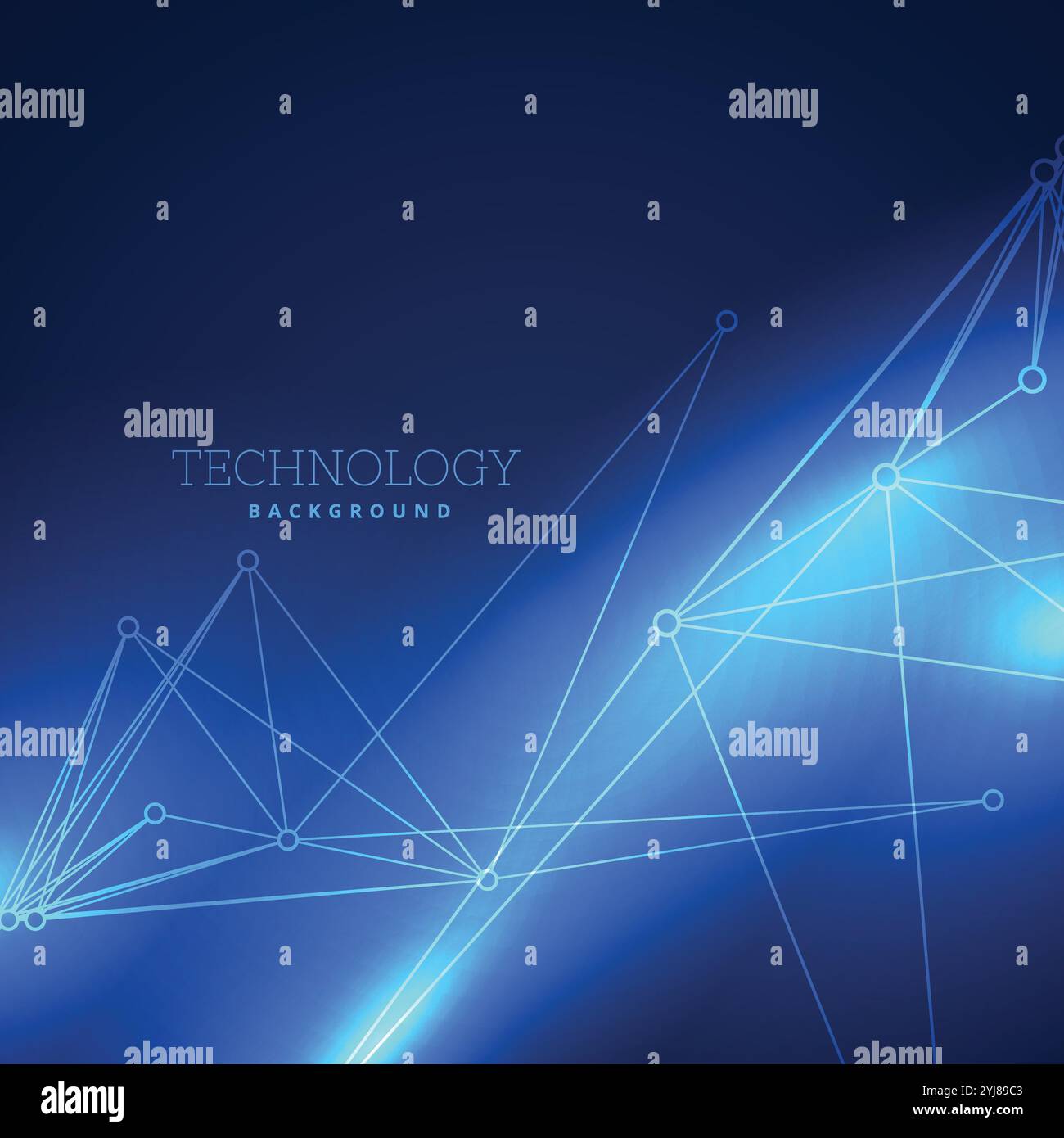 blue technology background with network lines Stock Vector Image & Art ...