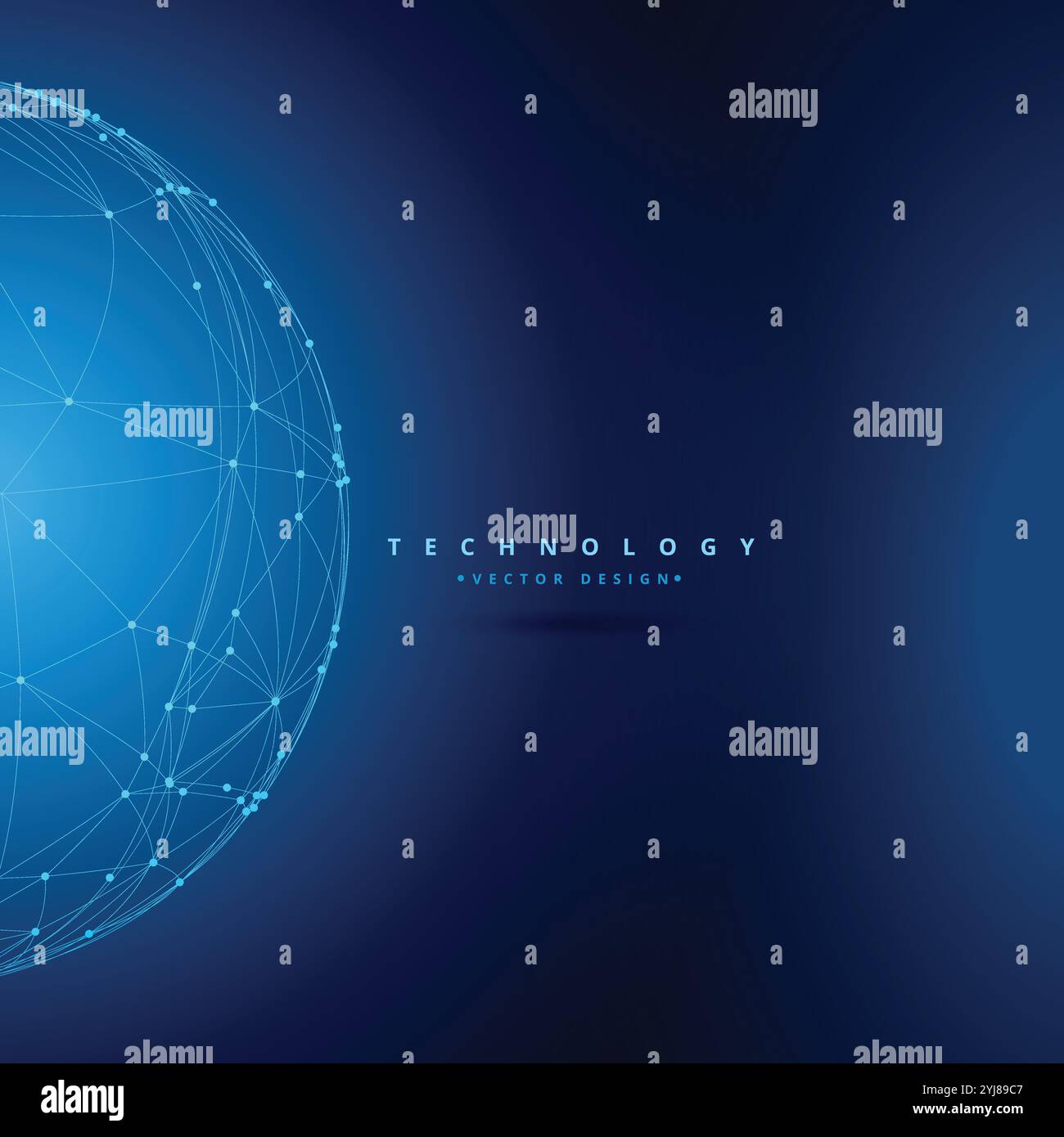 blue sphere wireframe technology background Stock Vector Image & Art - Alamy