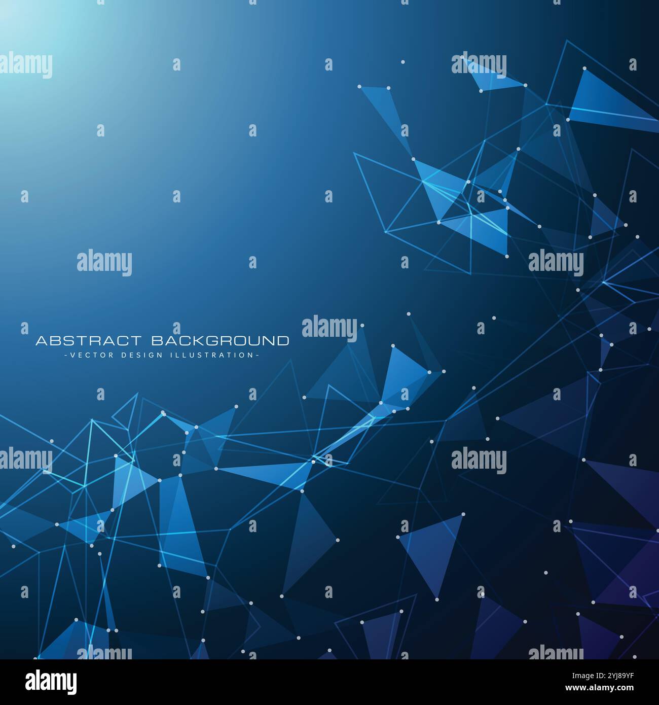 blue technology digital background with triangle shapes Stock Vector ...